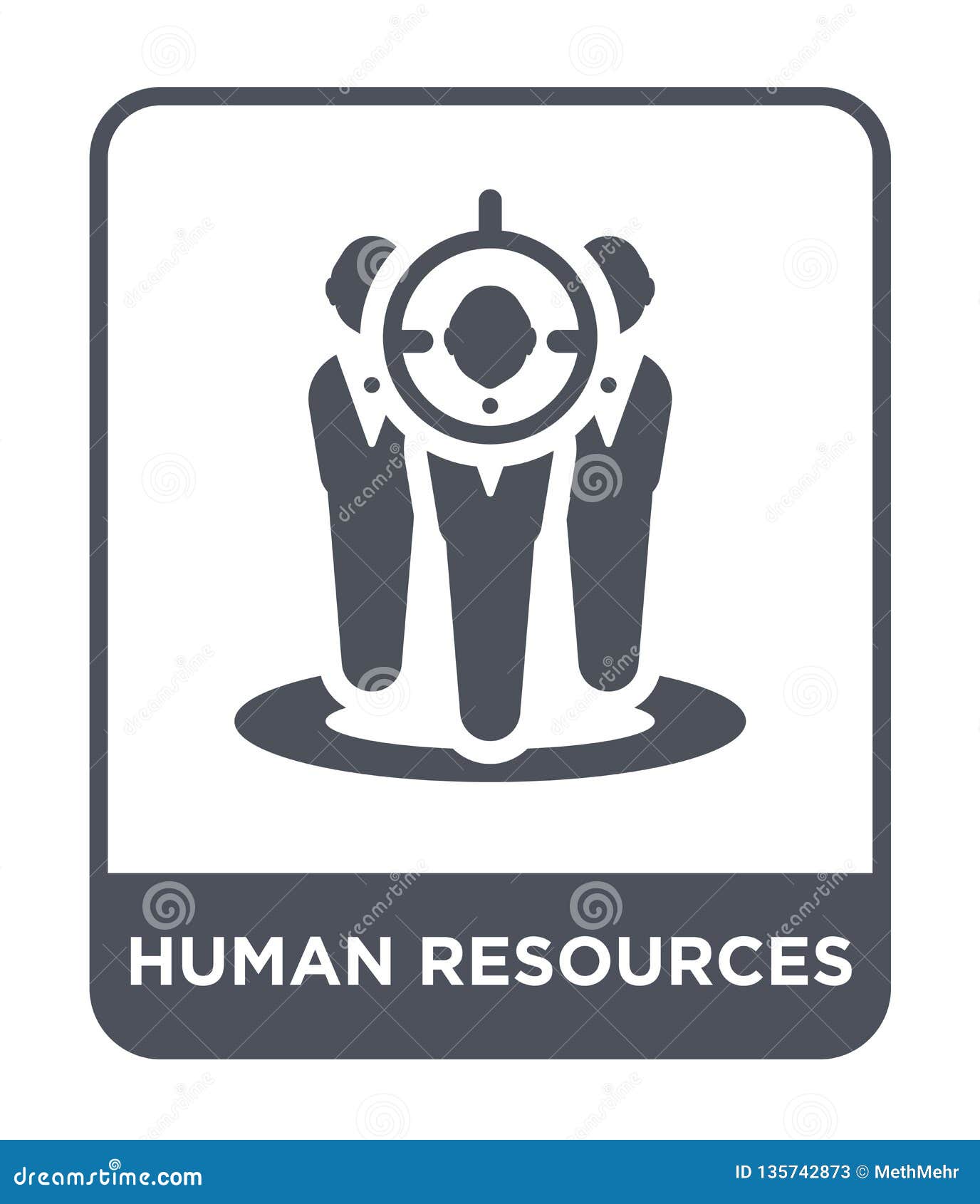 Human Resources Icon in Trendy Design Style. Human Resources Icon ...