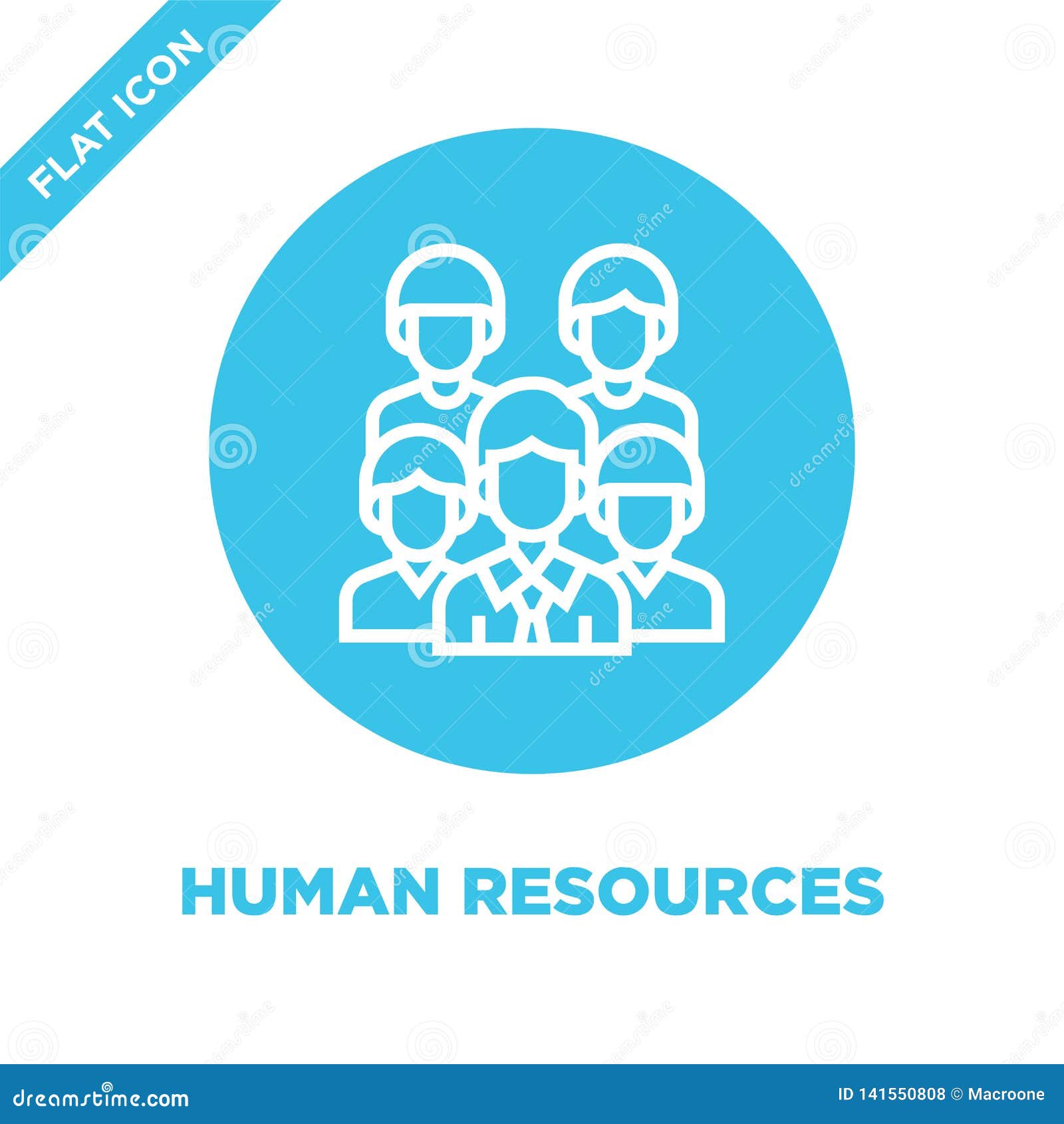 Human Resources Icon Vector. Thin Line Human Resources Outline Icon ...