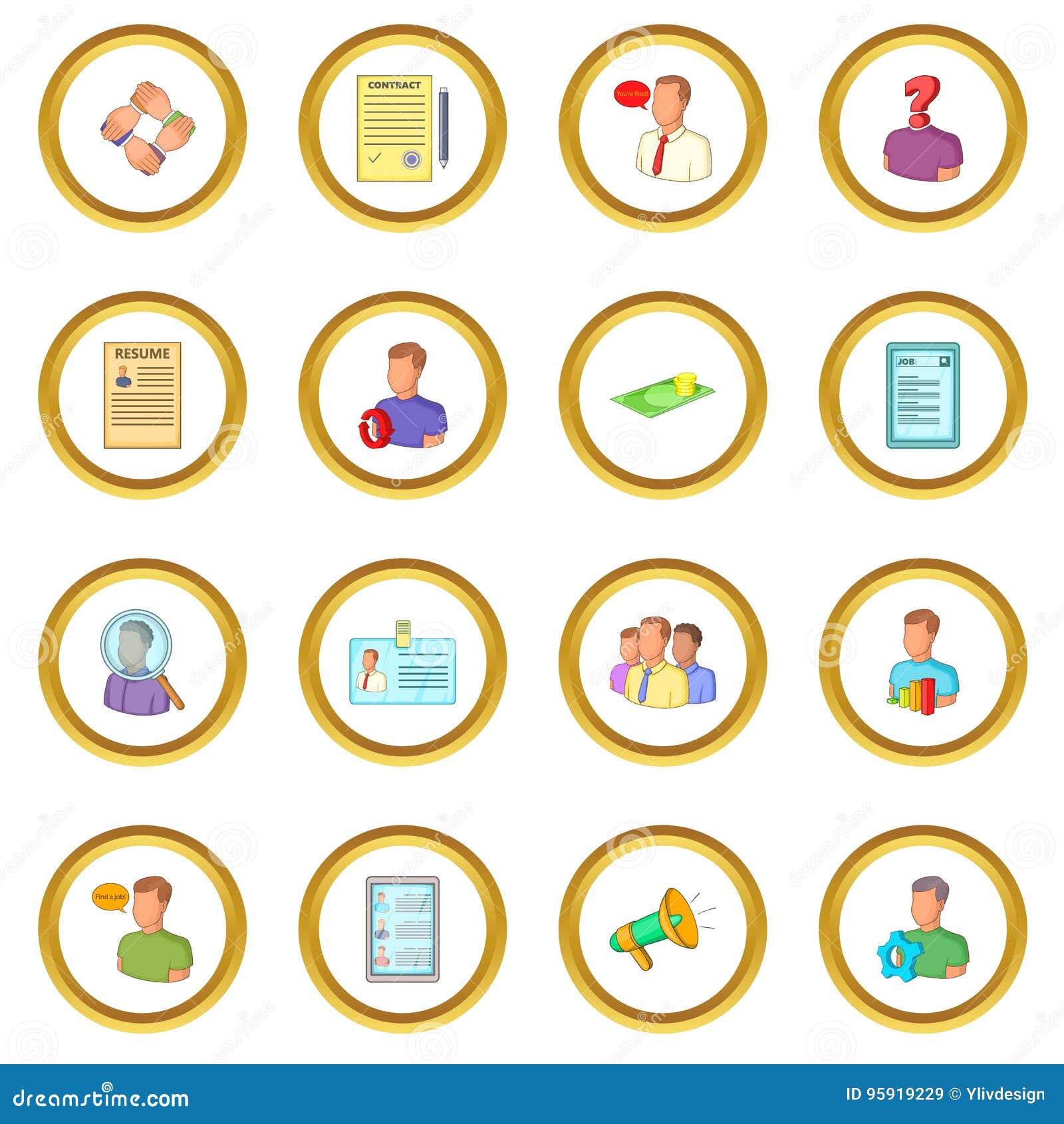 Human Resources Icons Set Cartoon Stock Illustrations – 281 Human ...