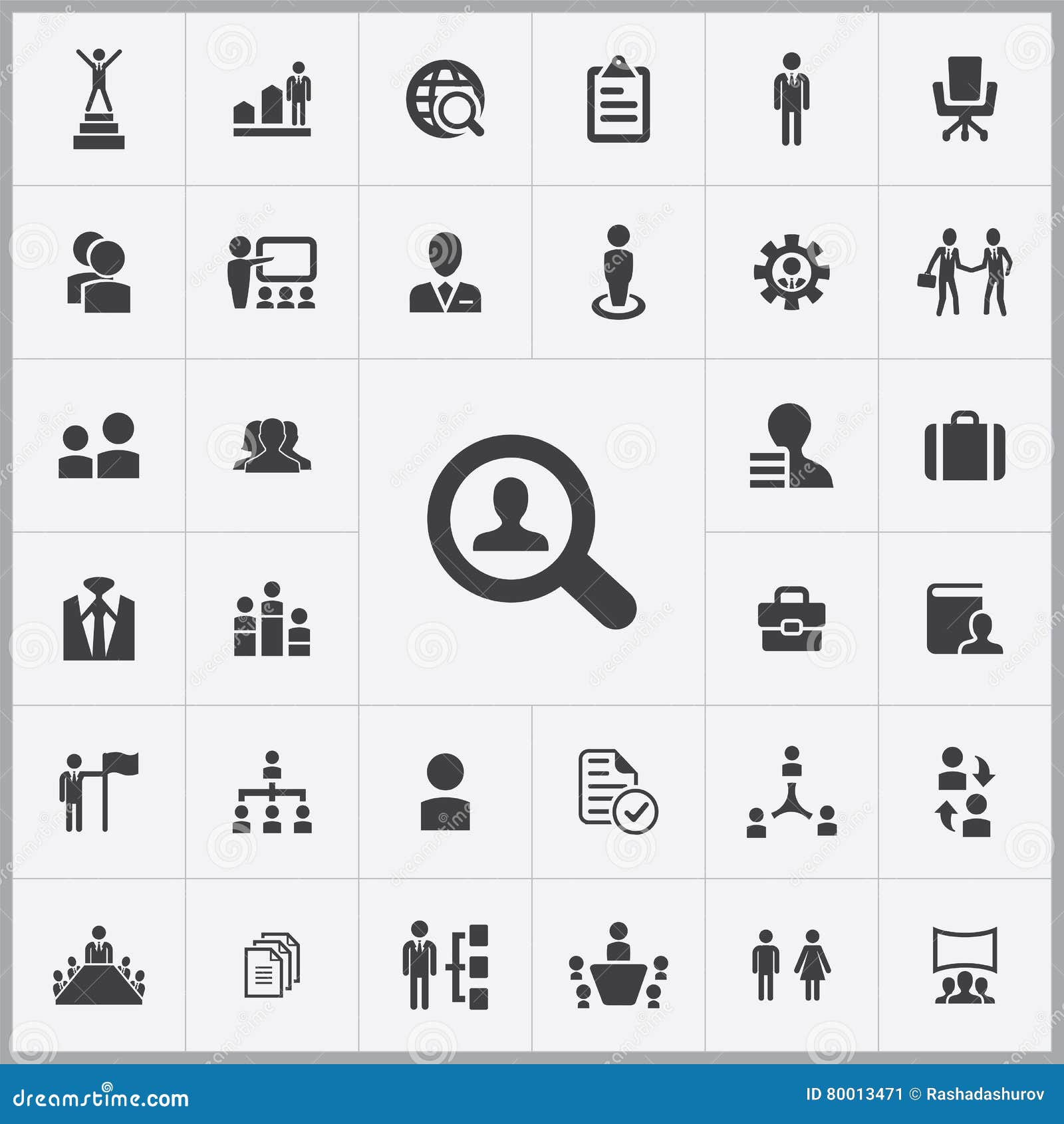 Human Resources Icons Universal Set Stock Vector - Illustration of ...