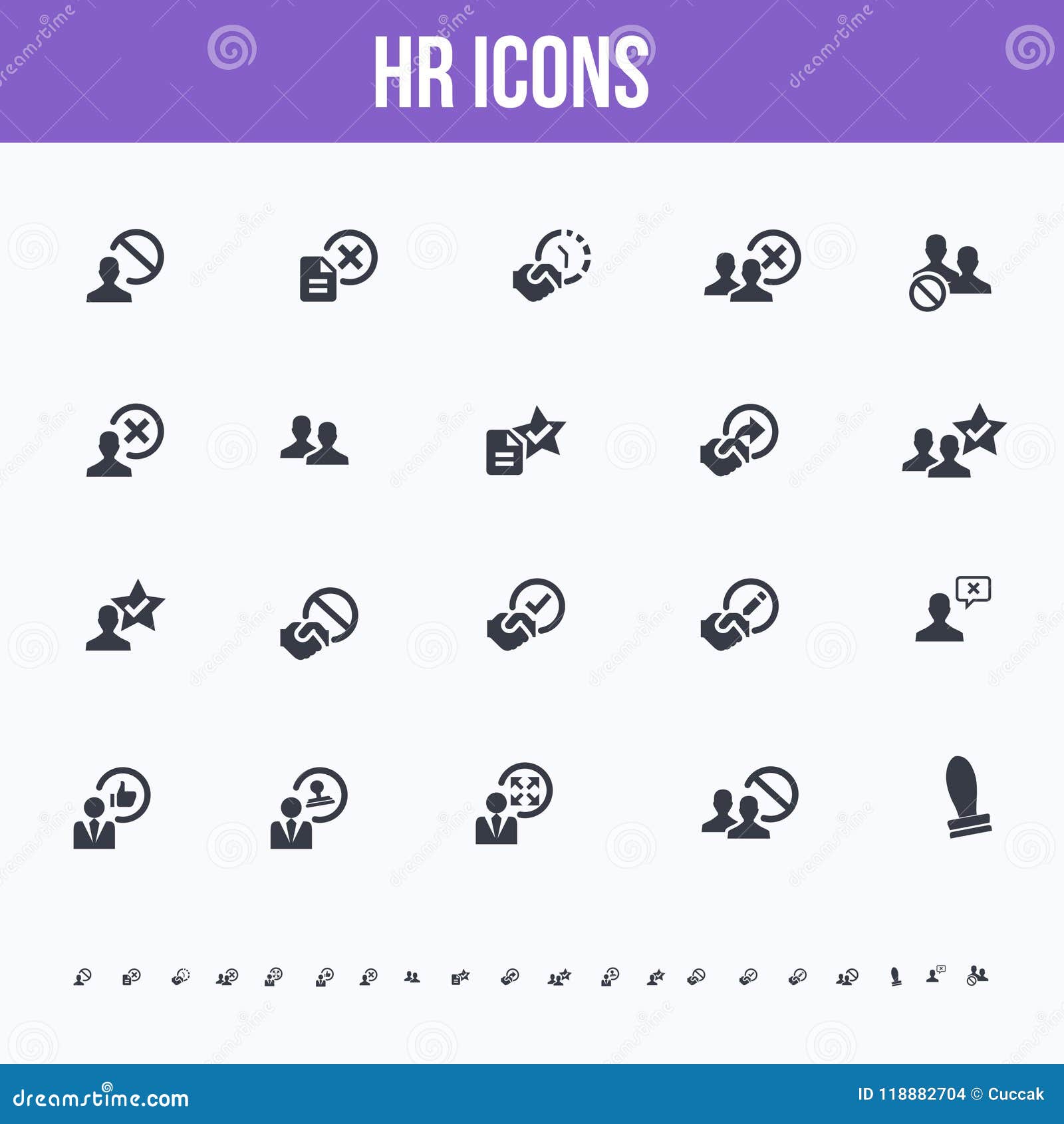 Human Resources Icons for Web/mobile Screens - Part 2 Stock Vector ...
