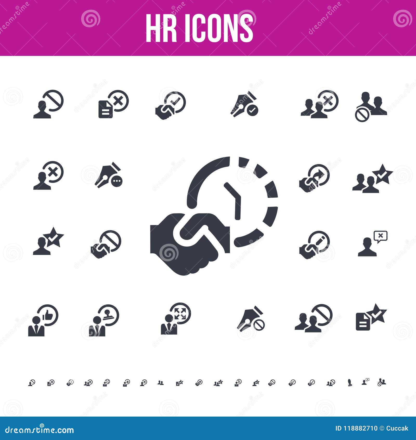Human Resources Icons for Web/mobile Screens Stock Vector ...