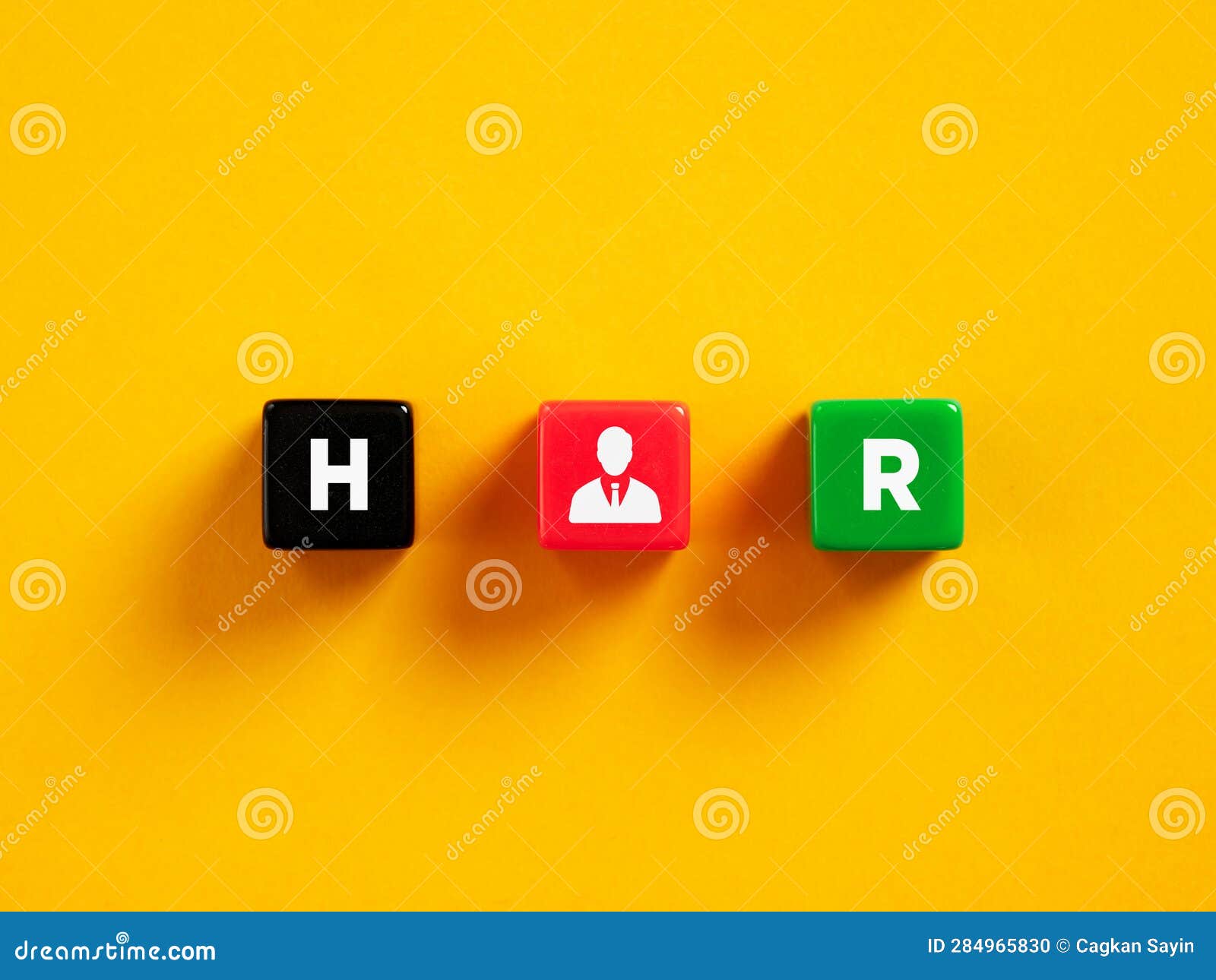 Human Resources Management Concept. the Acronym HR on Colorful Cubes ...