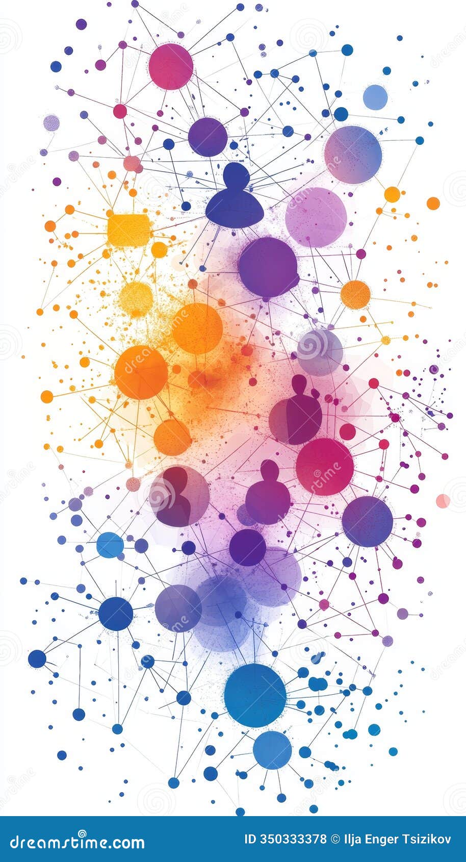 Human Resources Management Concept, Network Interconnected People ...