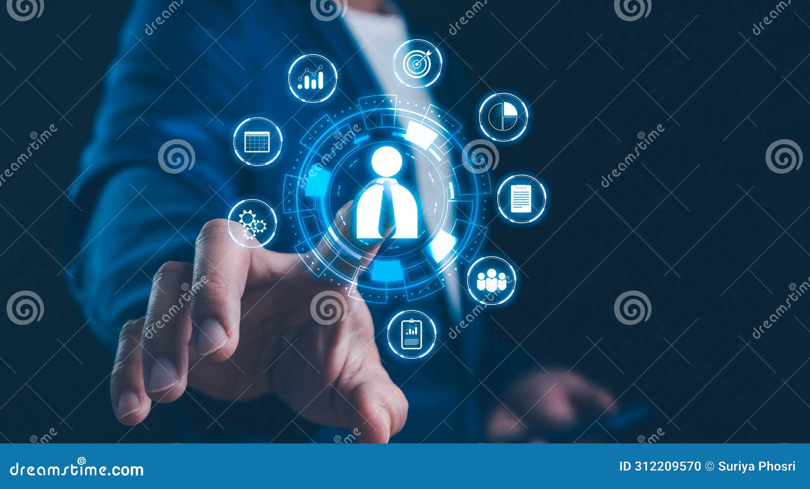 Human Resources Management. HR Business Concept Stock Photo - Image of ...