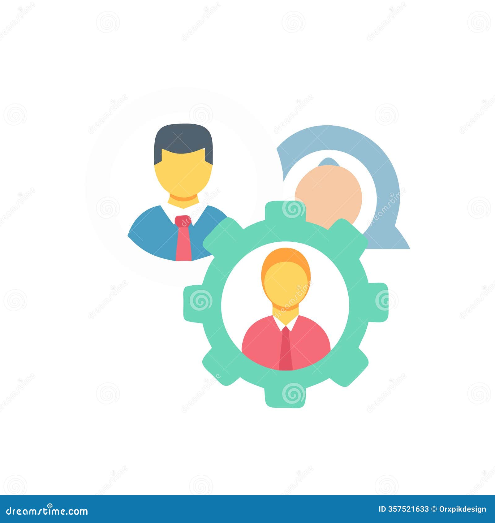 Human Resources Management Icon Stock Illustration - Illustration of ...