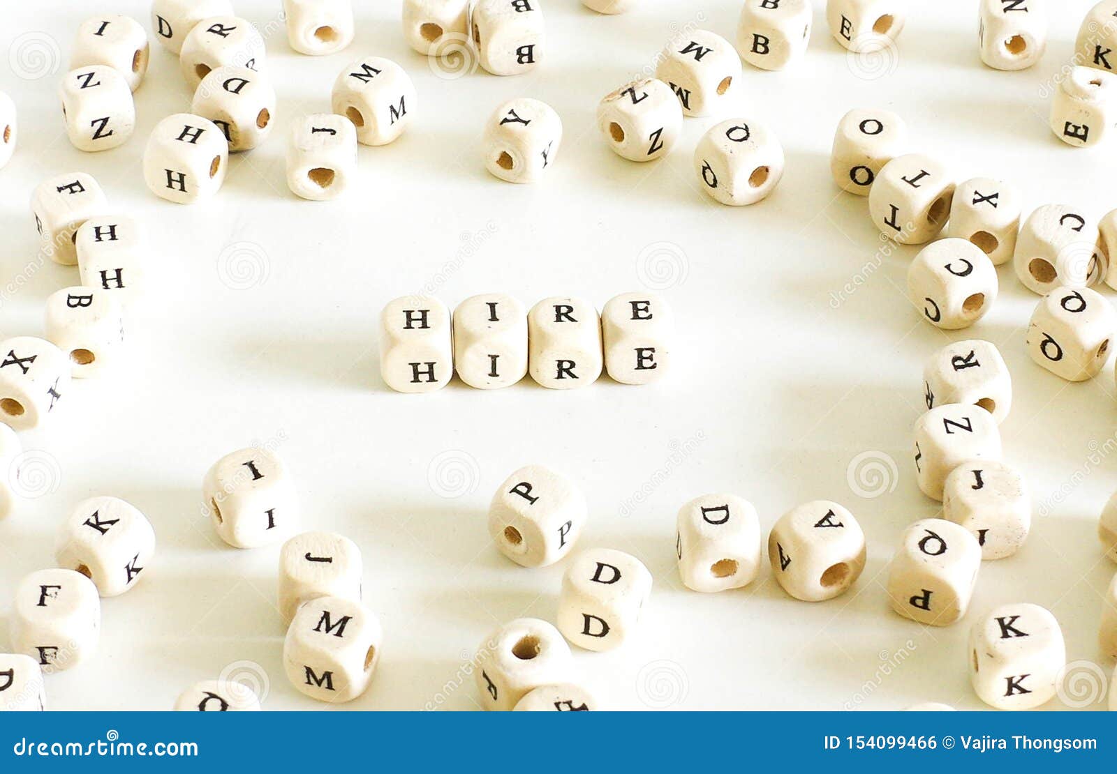 Human Resources Management Term Wooden Abc Hire Stock Photo - Image of ...