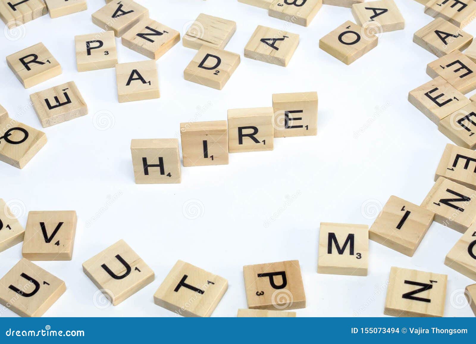 Human Resources Management Term Wooden Abc Hire Stock Photo - Image of ...
