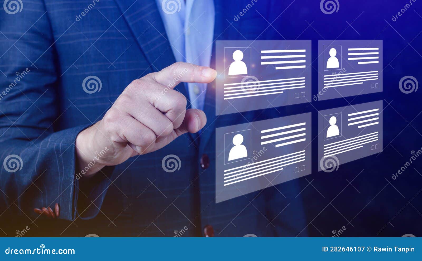 Human Resources Manager Choosing Professional Profile To Hire on ...