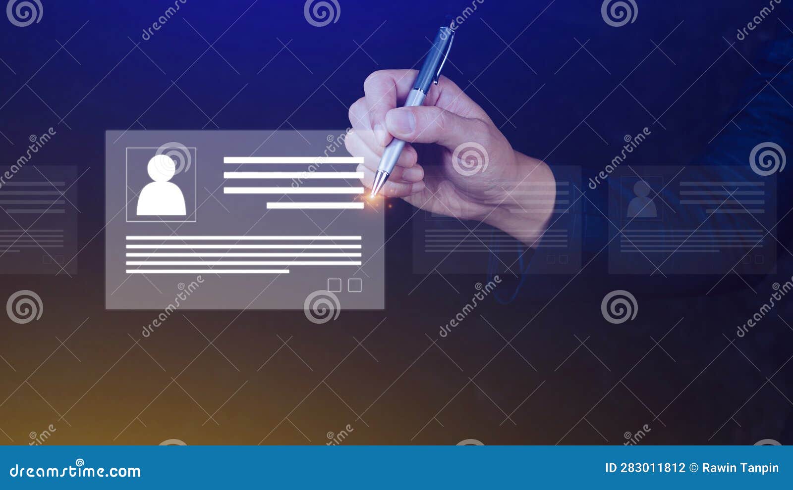 Human Resources Manager Choosing Professional Profile To Hire on ...