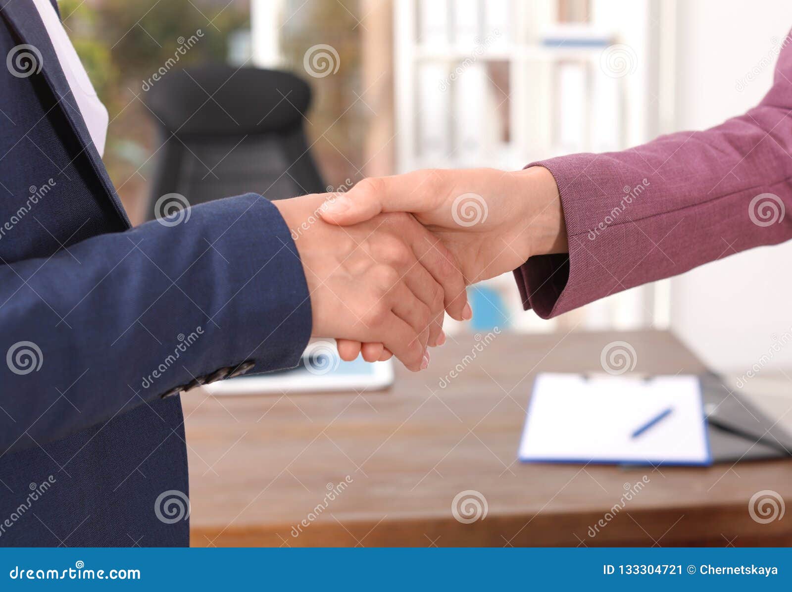 Human Resources Manager Shaking Hands with Applicant during Job ...
