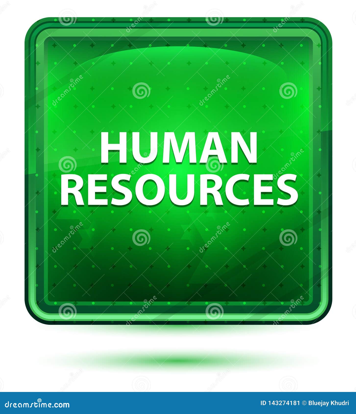 Human Resources Neon Light Green Square Button Stock Illustration ...
