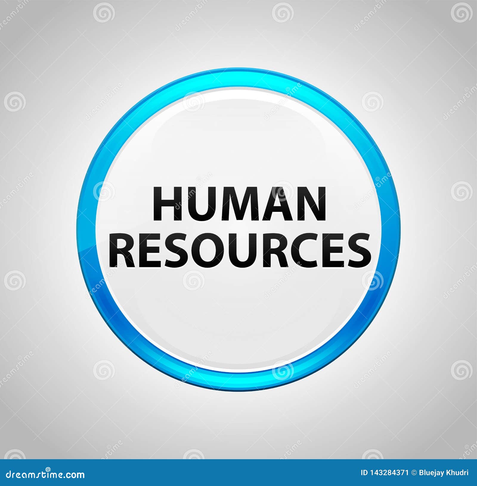 Human Resources Round Blue Push Button Stock Illustration ...