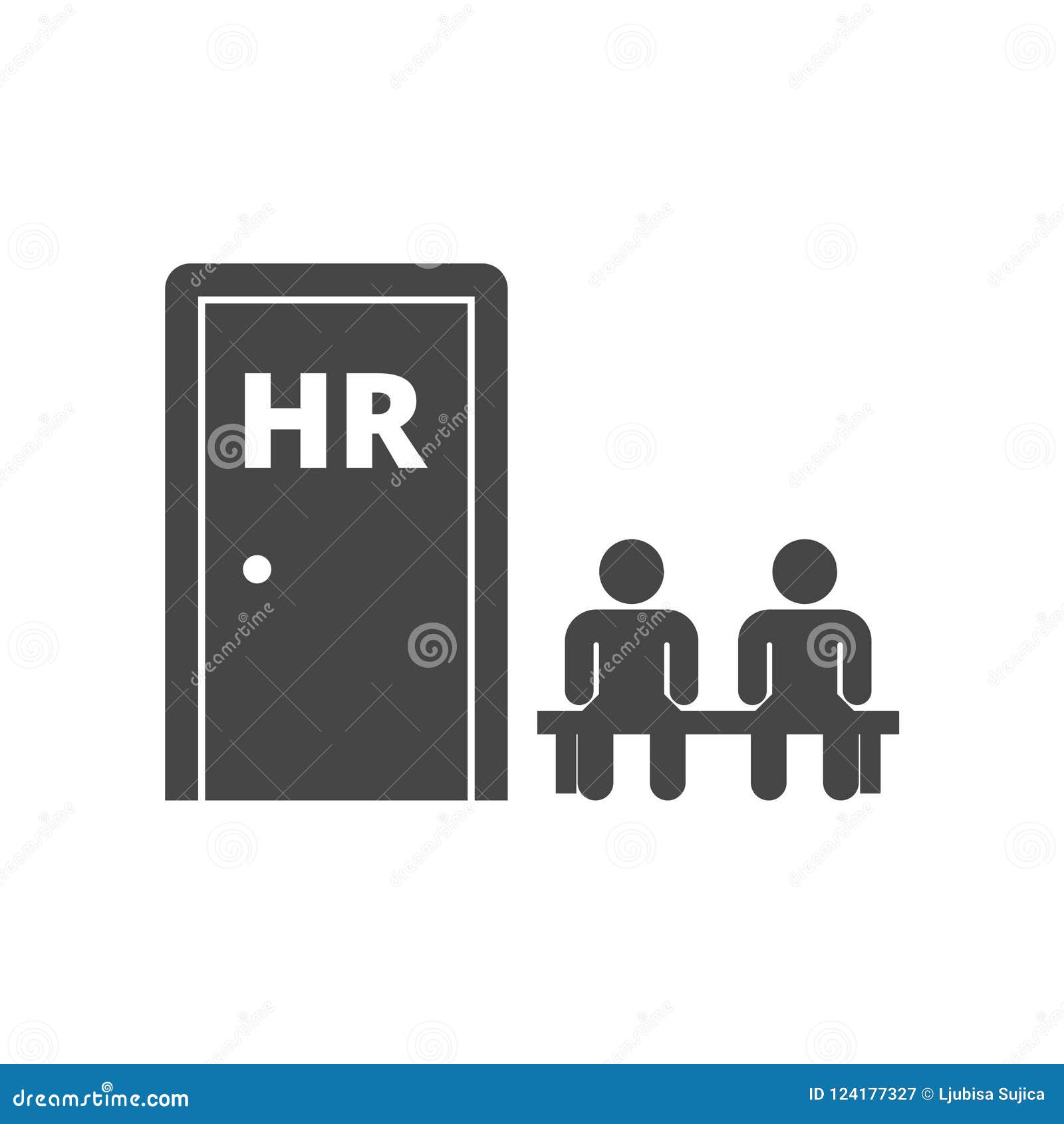 Human resources sign icon stock vector. Illustration of organization ...