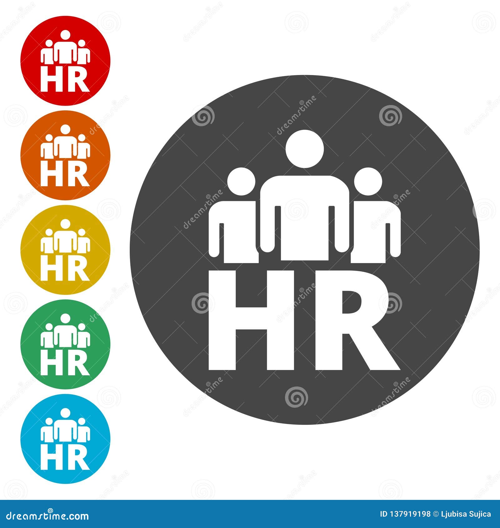 Human resources sign icon stock vector. Illustration of icon - 137919198