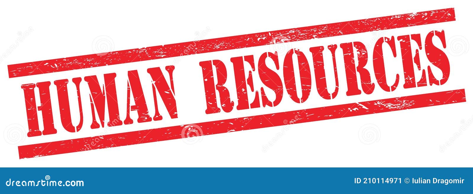 HUMAN RESOURCES Text on Red Grungy Rectangle Stamp Stock Illustration ...