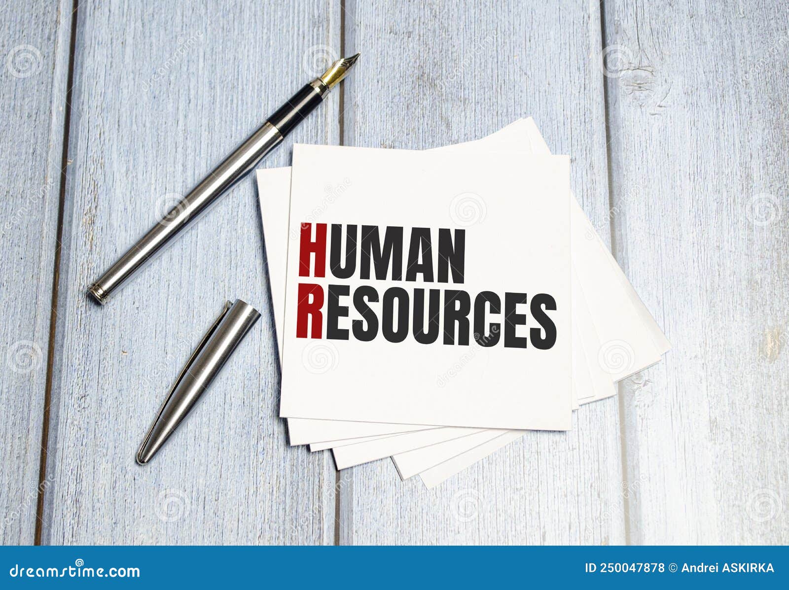 Human Resources Text on a Sticky on Notebook with Pen Stock Photo ...