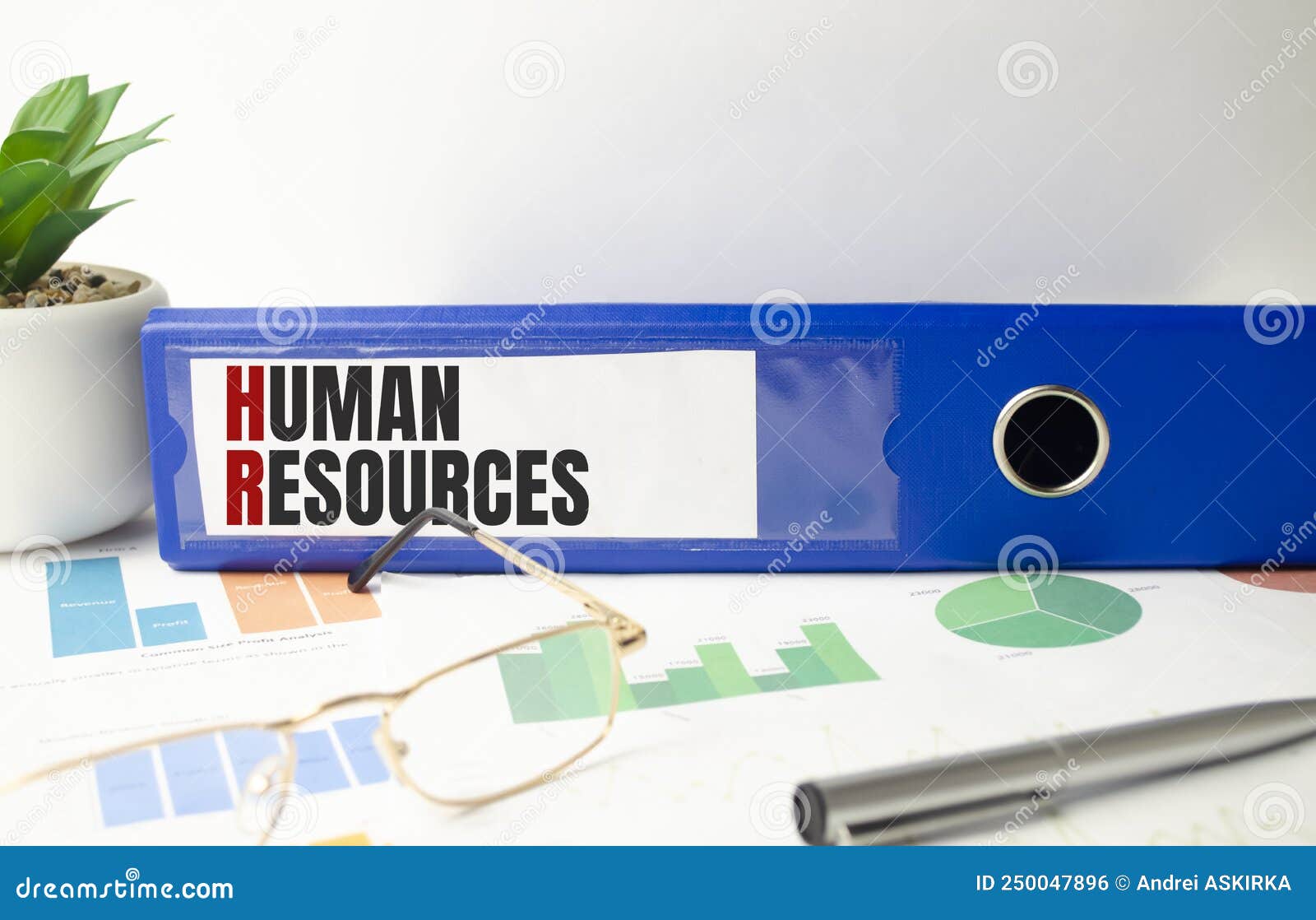 Human Resources Text Written on Folder with Documents Stock Photo ...