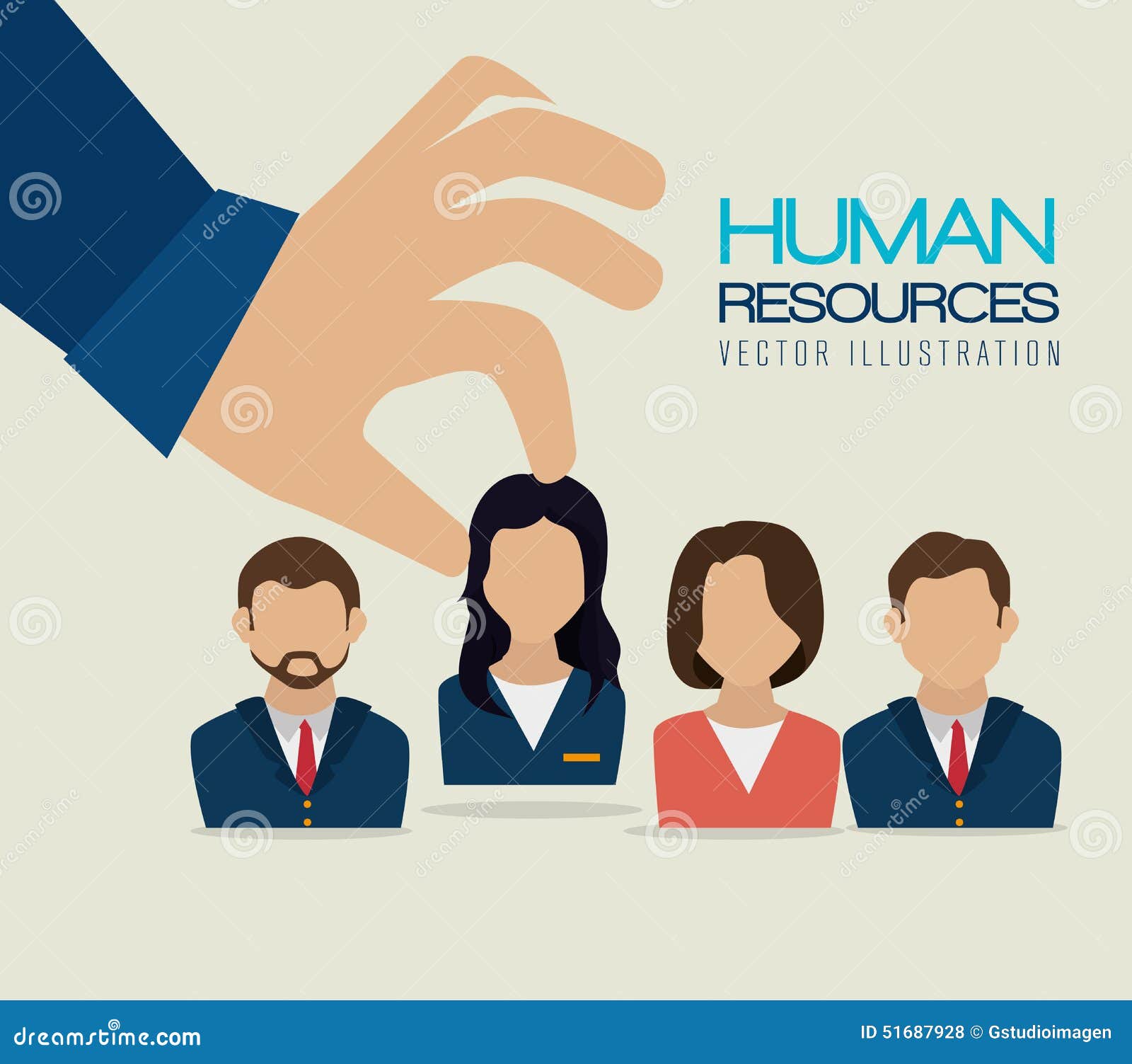 Human Resources, Vector Illustration. Stock Vector - Illustration of ...
