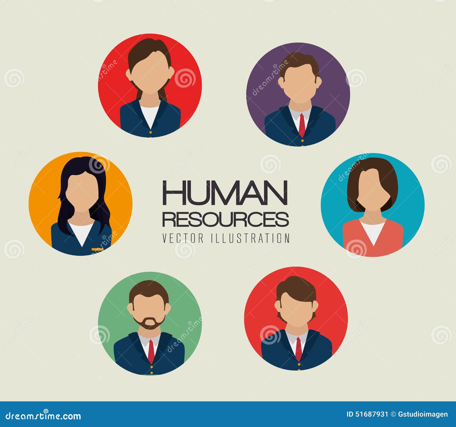 Human Resources, Vector Illustration. Stock Vector - Illustration of ...