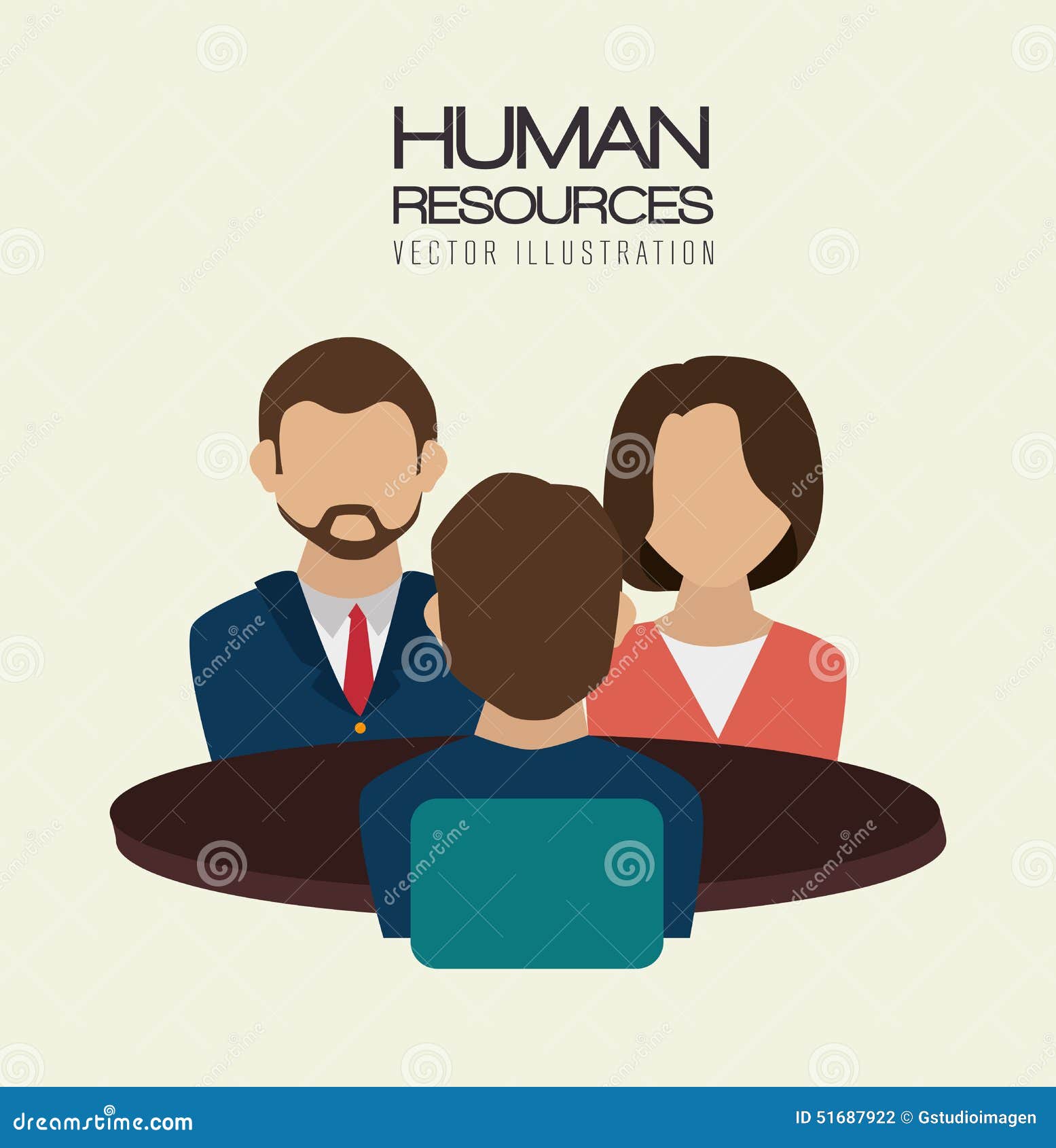 Human Resources, Vector Illustration. Stock Vector - Illustration of ...