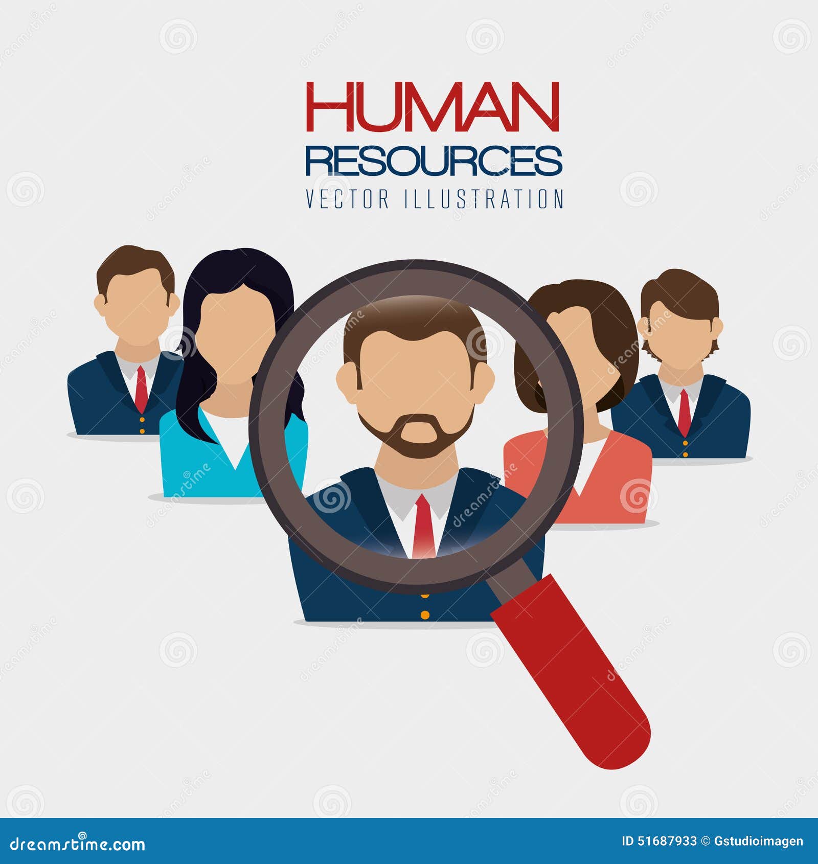 Human Resources, Vector Illustration. Stock Vector - Illustration of ...