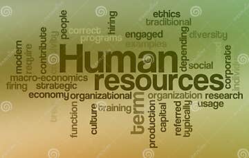Human Resources - Word Cloud Stock Illustration - Illustration of ...