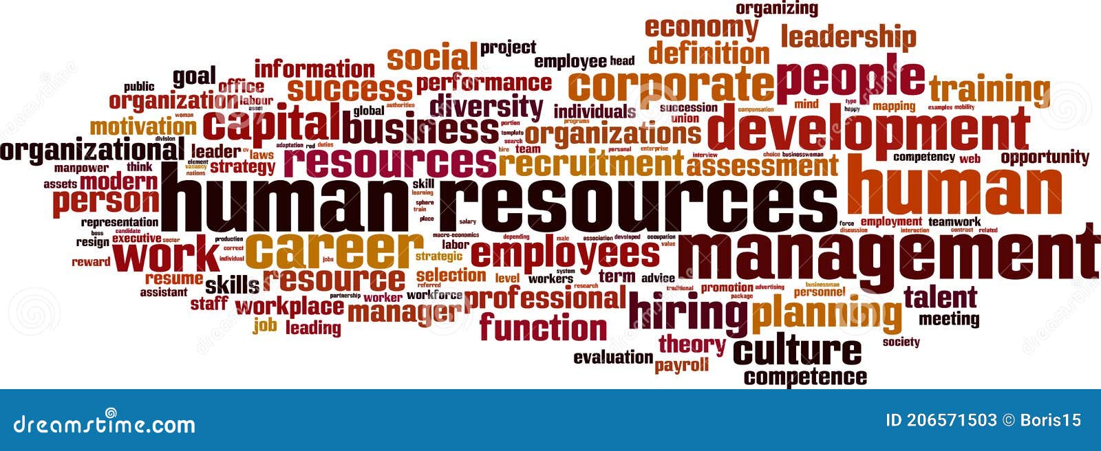Human Resources word cloud stock vector. Illustration of human - 206571503