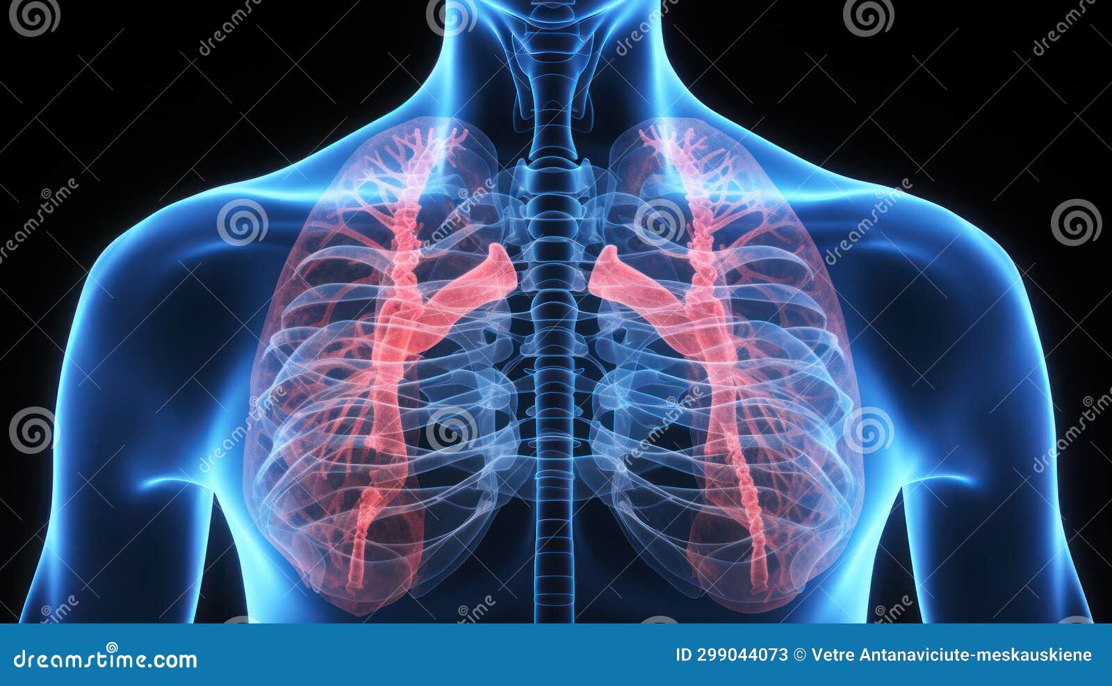 Human Respiratory System Lungs Anatomy Stock Illustration ...