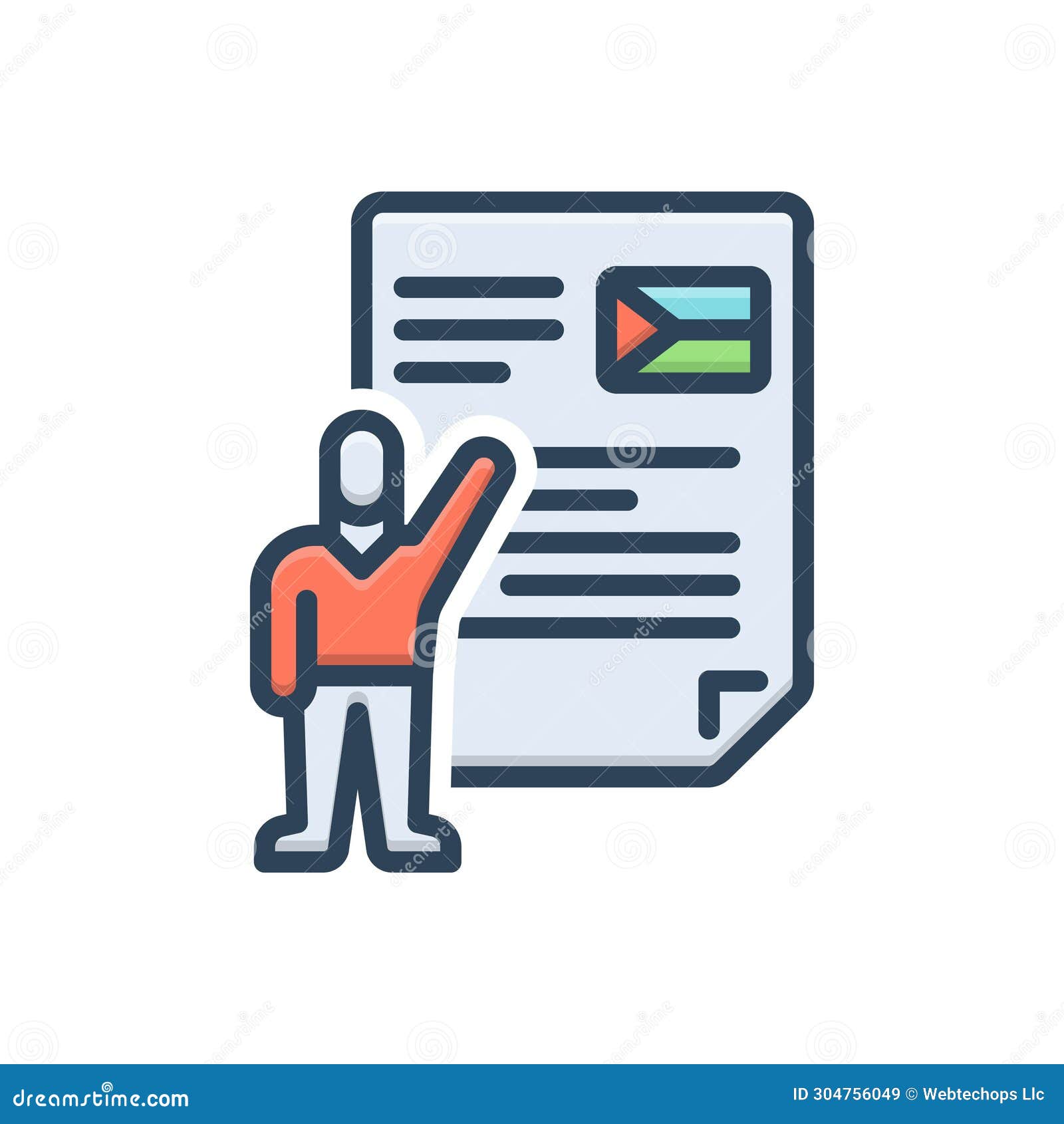 Color Illustration Icon for Human Right, Civil Liberty and Document ...