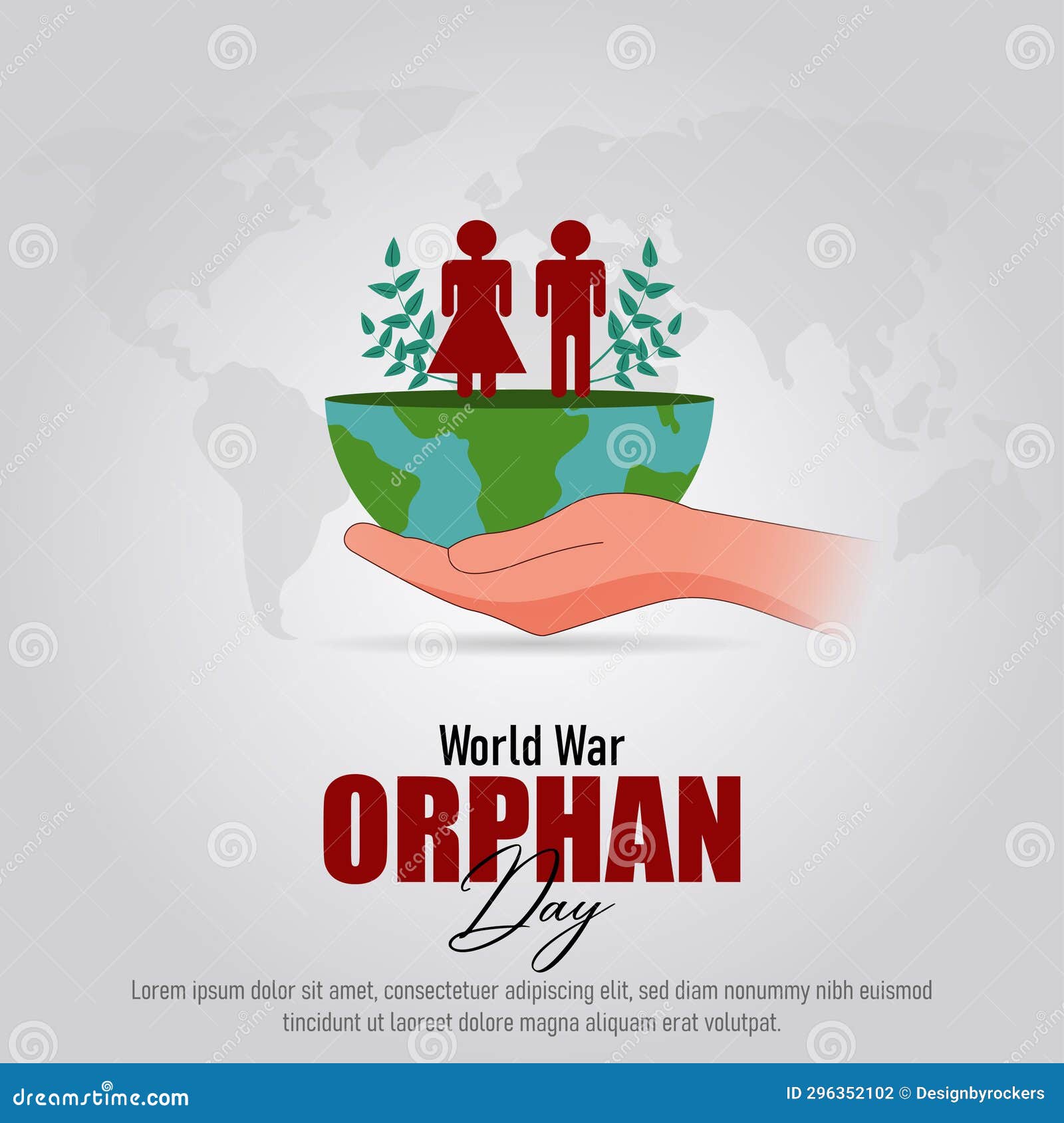 World War Orphan Day stock vector. Illustration of challenges - 296352102