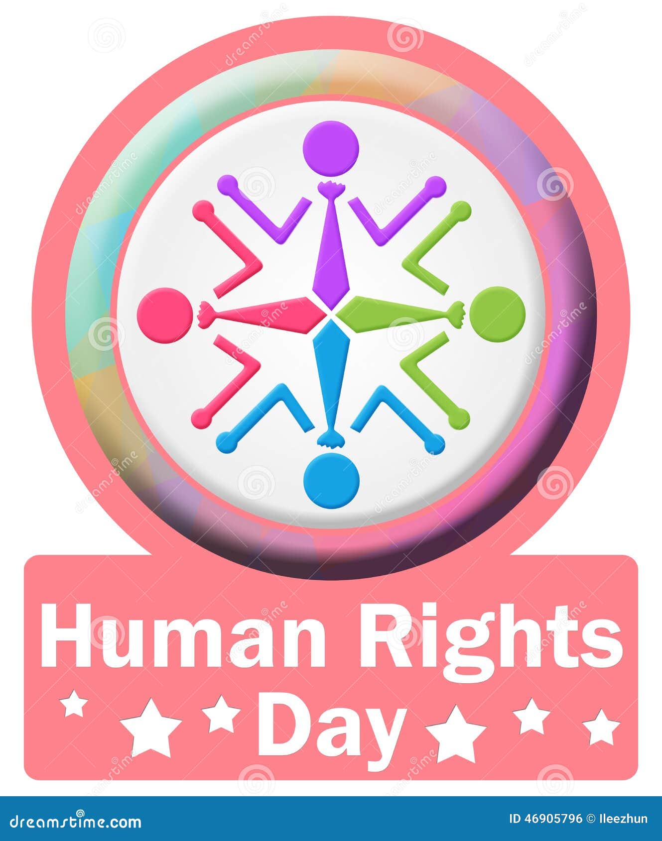 Human Rights Day Circle Square Stock Illustration - Illustration of ...