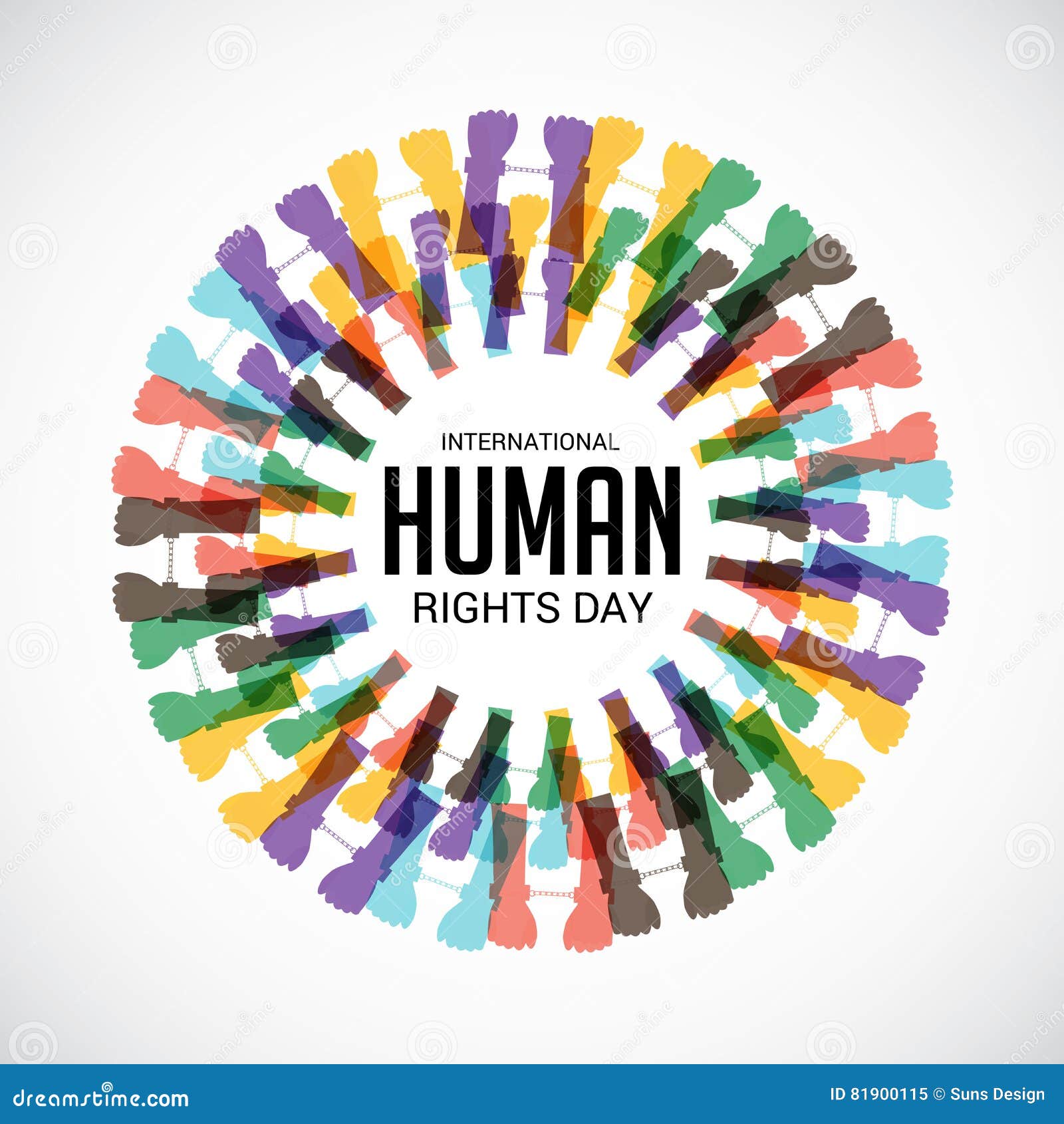 Human Rights Day stock illustration. Illustration of ethnicity - 81900115