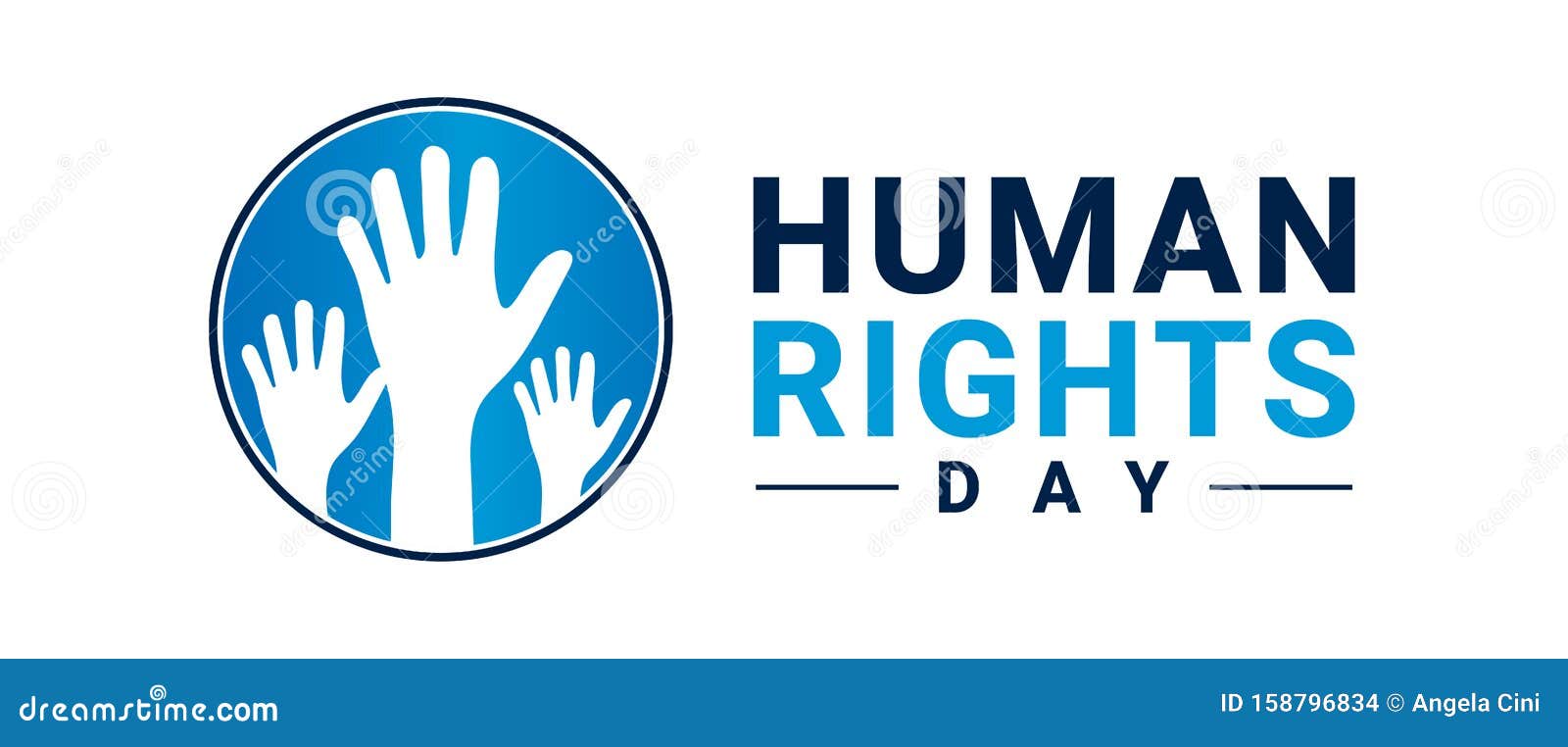 Human Rights Day stock vector. Illustration of message - 158796834