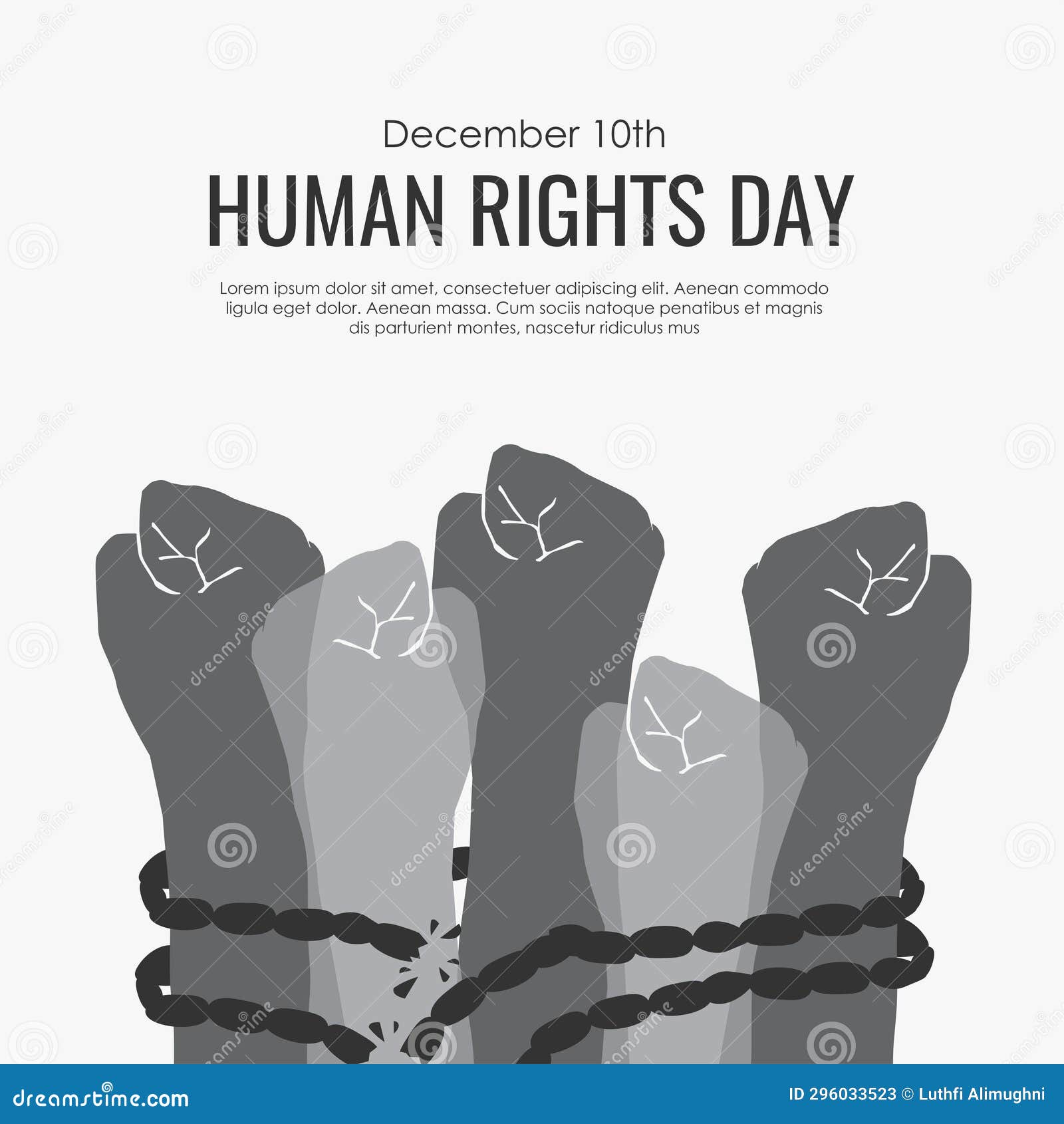 Human Rights Day Post Template Vector Stock Illustration - Illustration ...