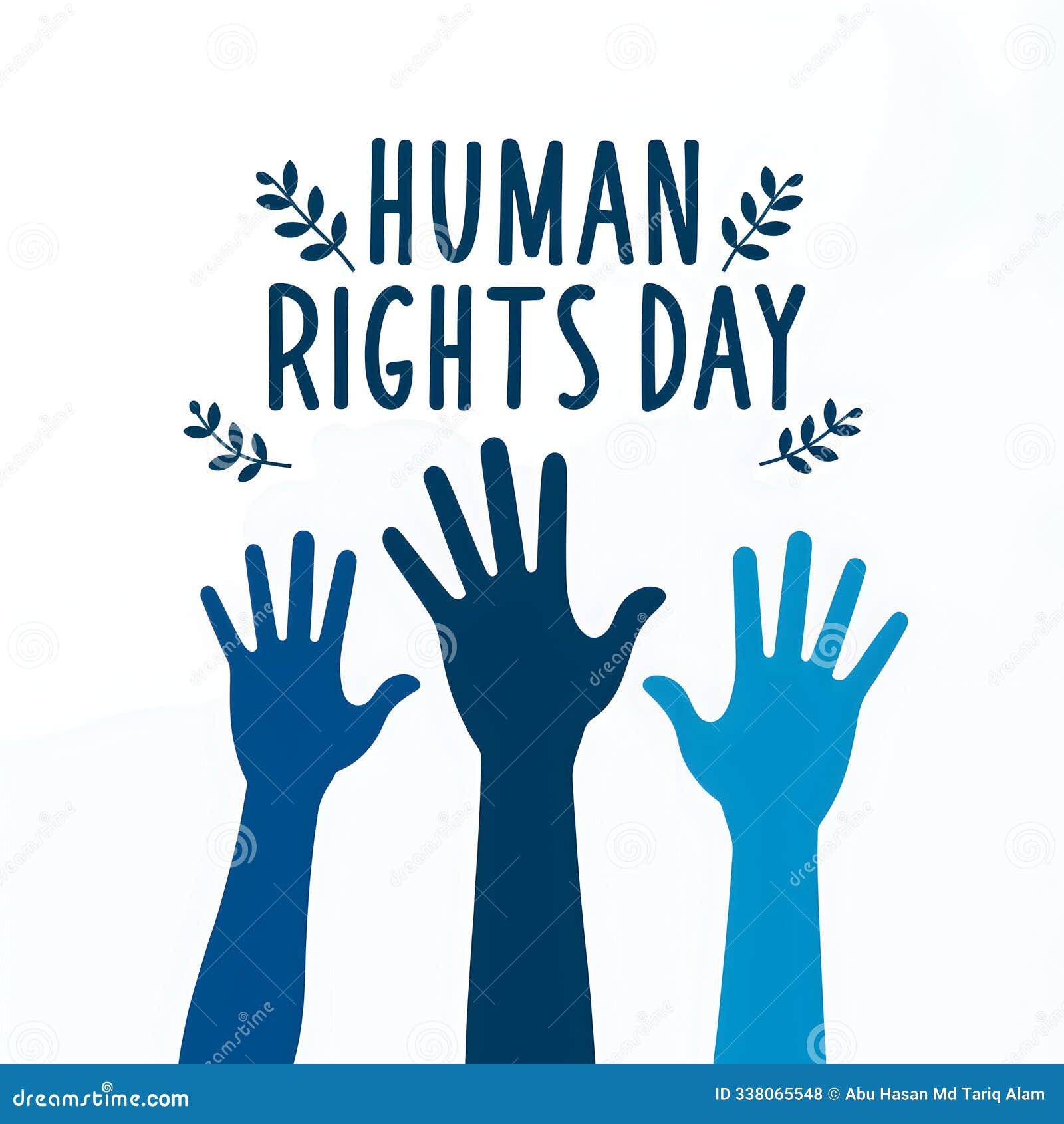 Human Rights Day Poster Featuring Diversity And Unity Stock Photo ...