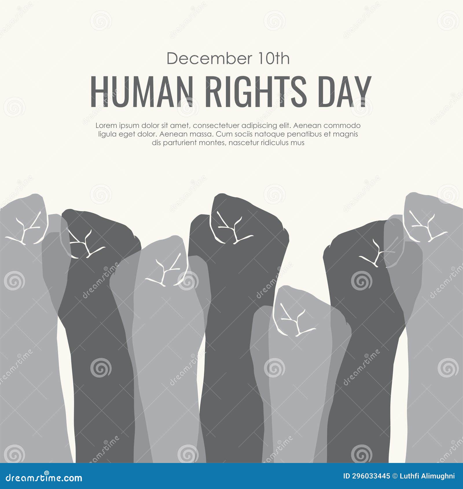 Human Rights Day Poster Template Vector Stock Illustration ...
