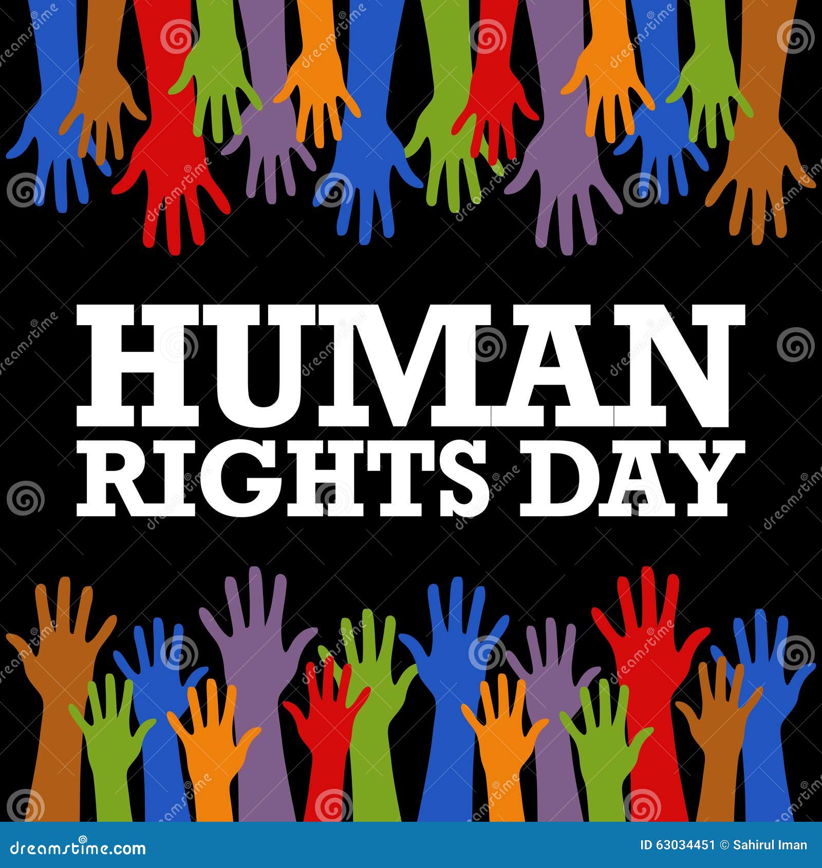 Human Rights Day Vector Template Stock Vector - Illustration of bright ...