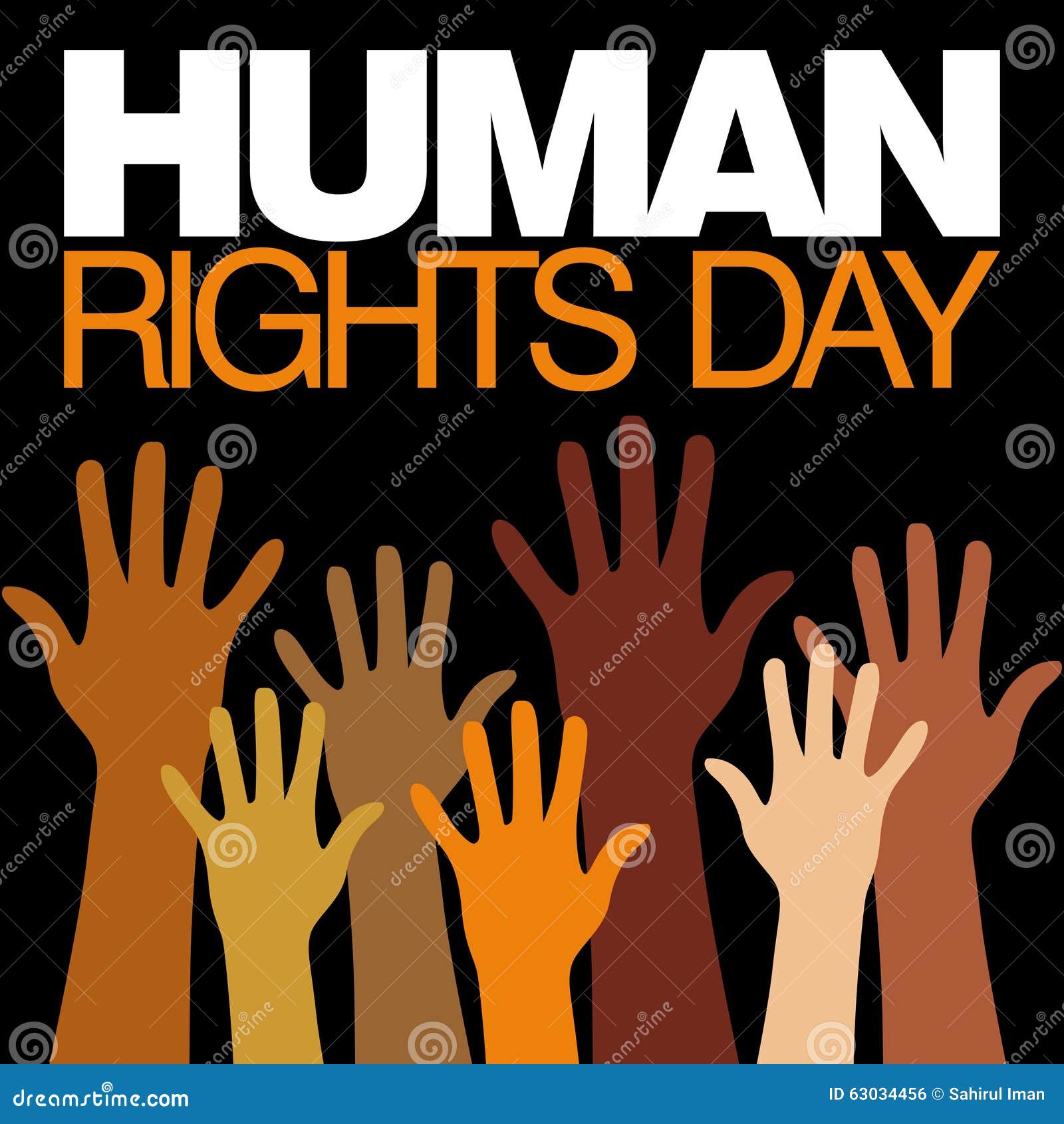 Human Rights Day Vector Template Stock Vector - Illustration of multi ...