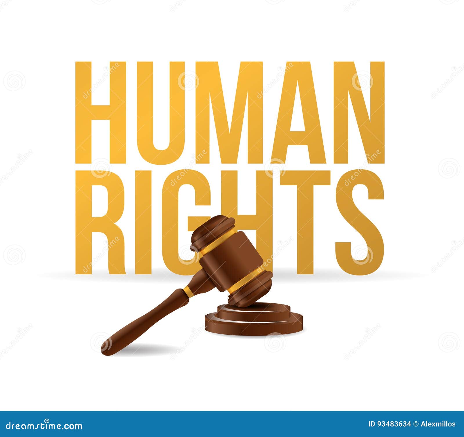 Human Rights Law Hammer Illustration Design Stock Illustration ...