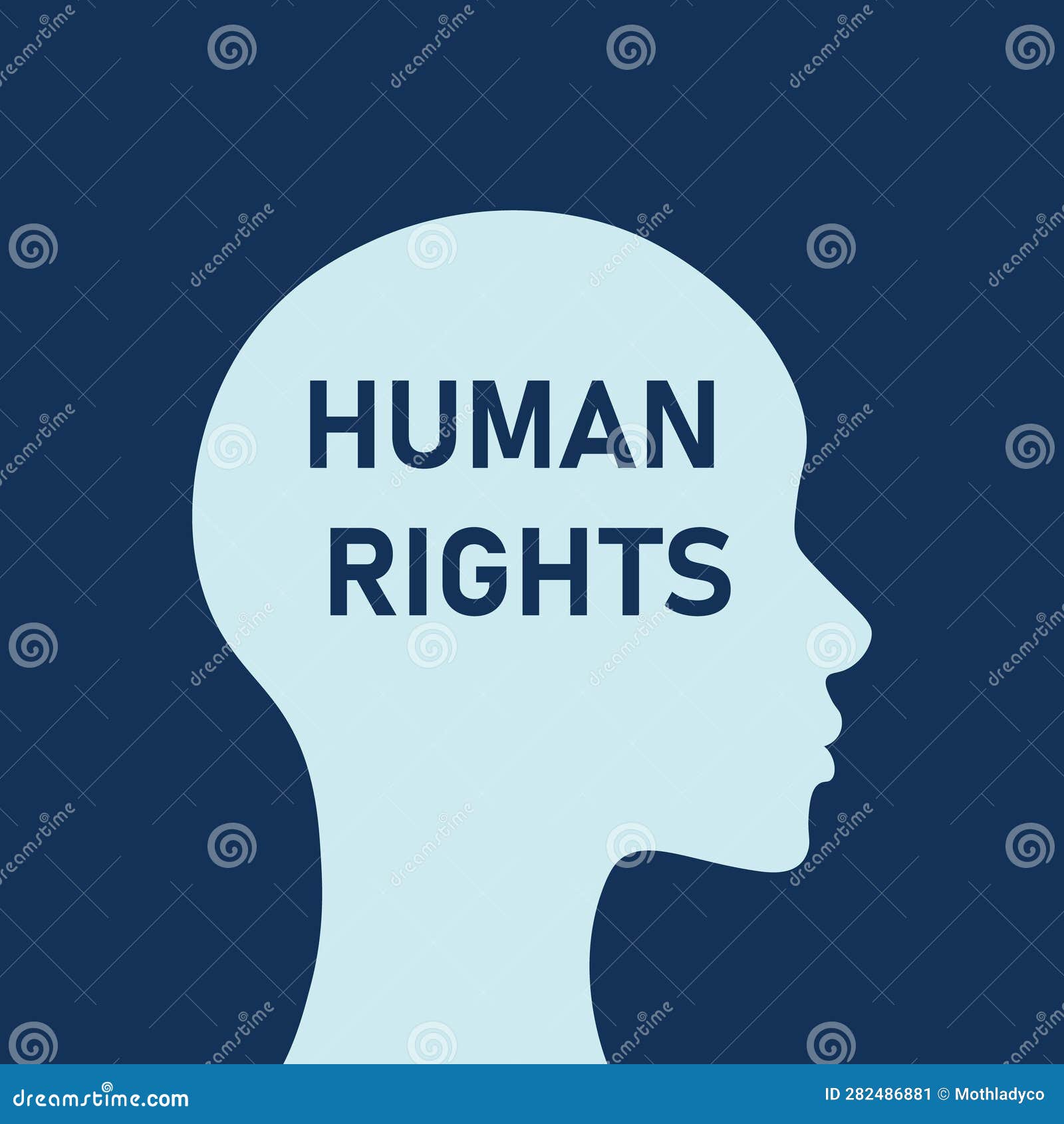 Human Rights Poster with a Portrait, Vector Illustration Stock Vector ...