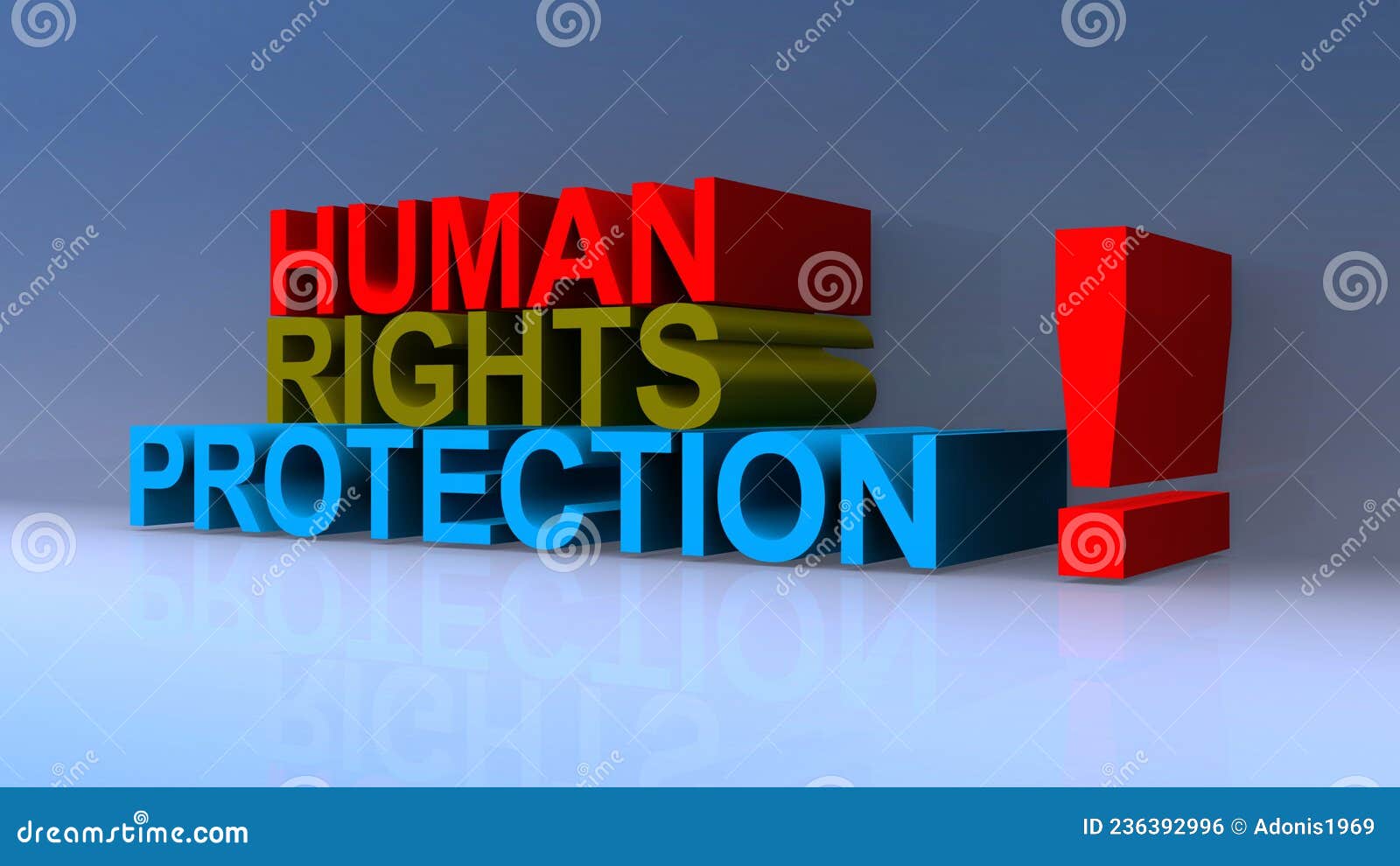 Human Rights Protection on Blue Stock Illustration - Illustration of ...