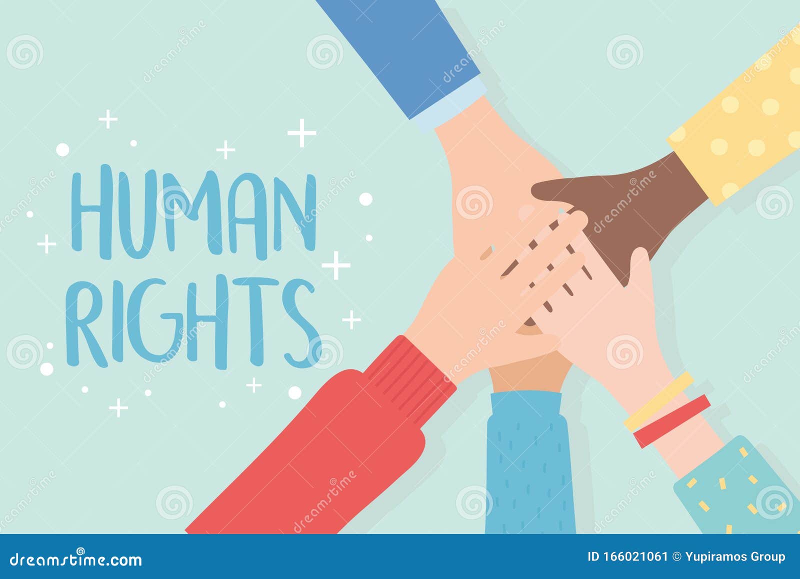 Human Rights, Raised Hands Unity Stock Vector - Illustration of hand ...