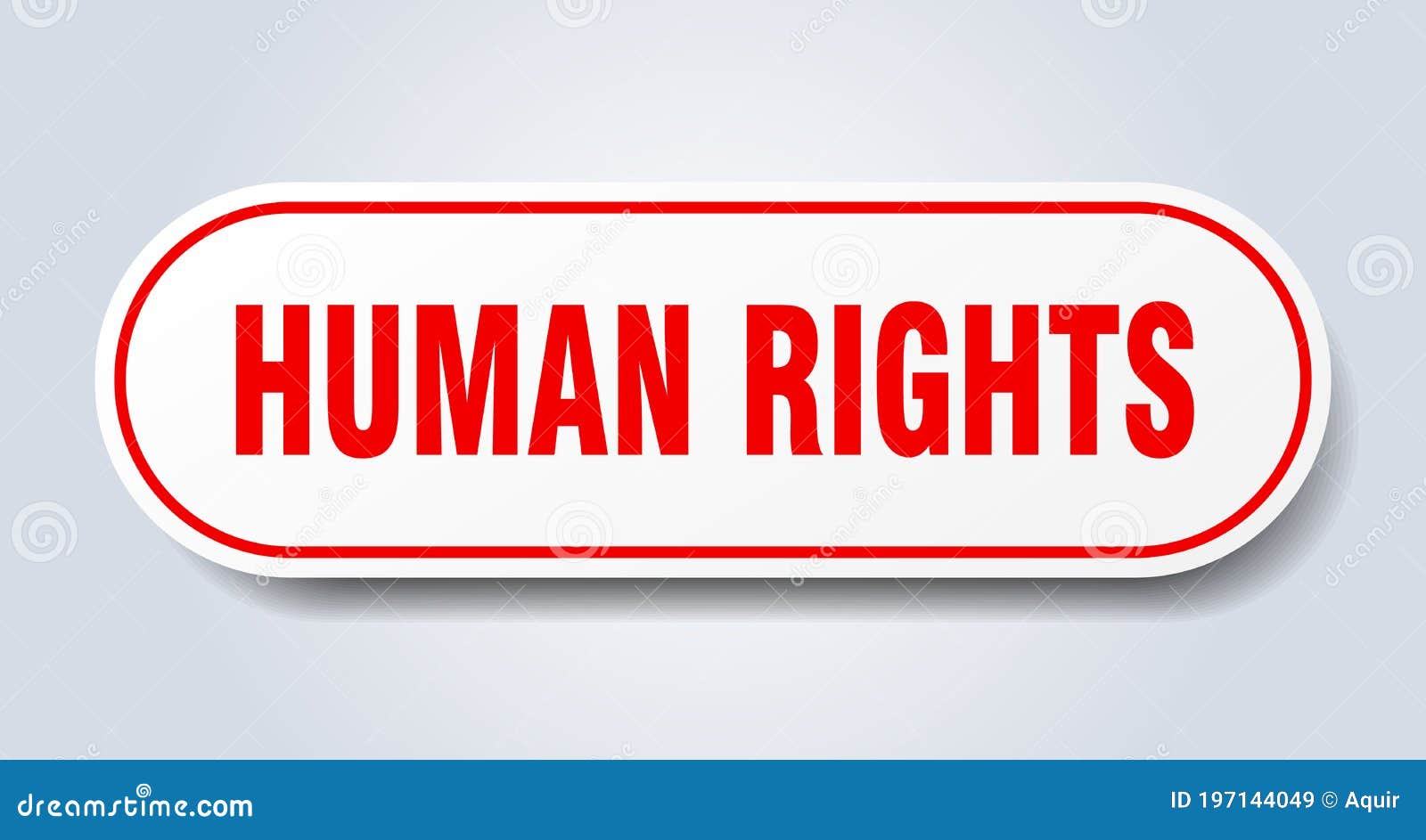 Human Rights Sign. Rounded Isolated Button. White Sticker Stock Vector ...