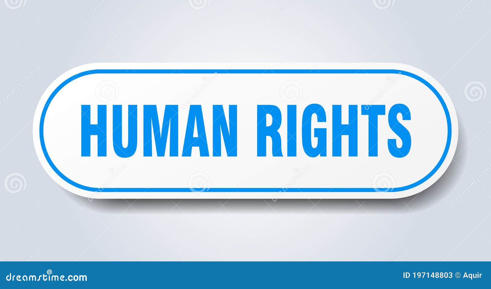 Human Rights Sign. Rounded Isolated Button. White Sticker Stock Vector ...