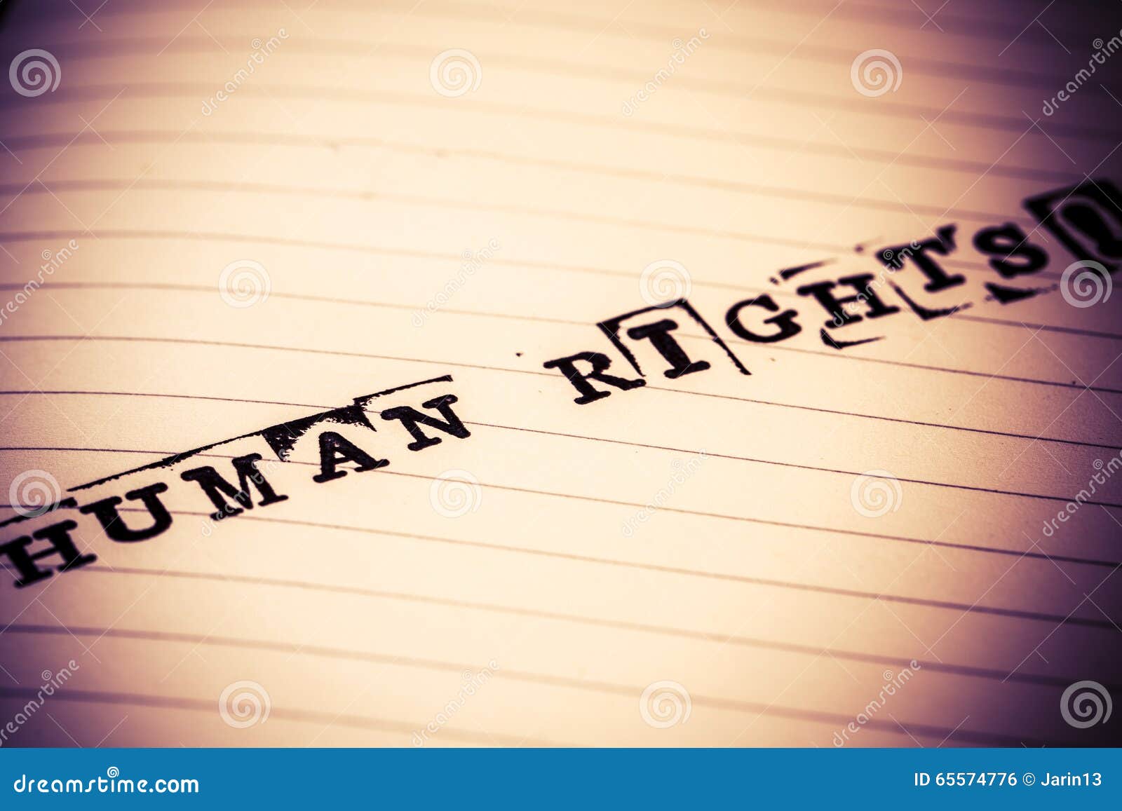 Human rights text on paper stock photo. Image of message - 65574776