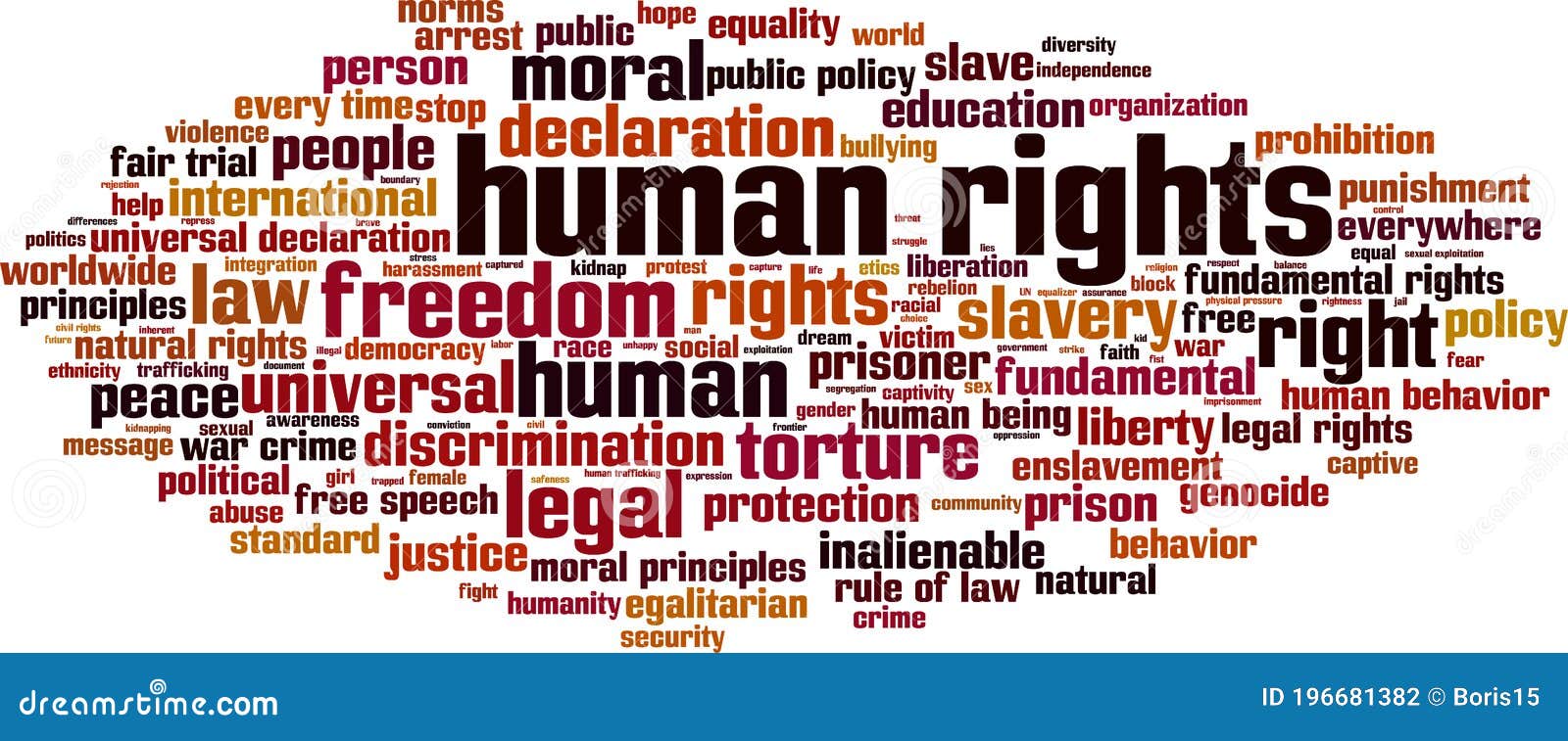 Human rights word cloud stock vector. Illustration of freedom - 196681382