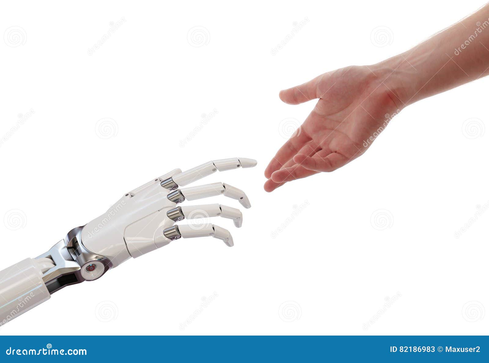 Human and Robot Hands Reaching Artificial Intelligence Partnership ...