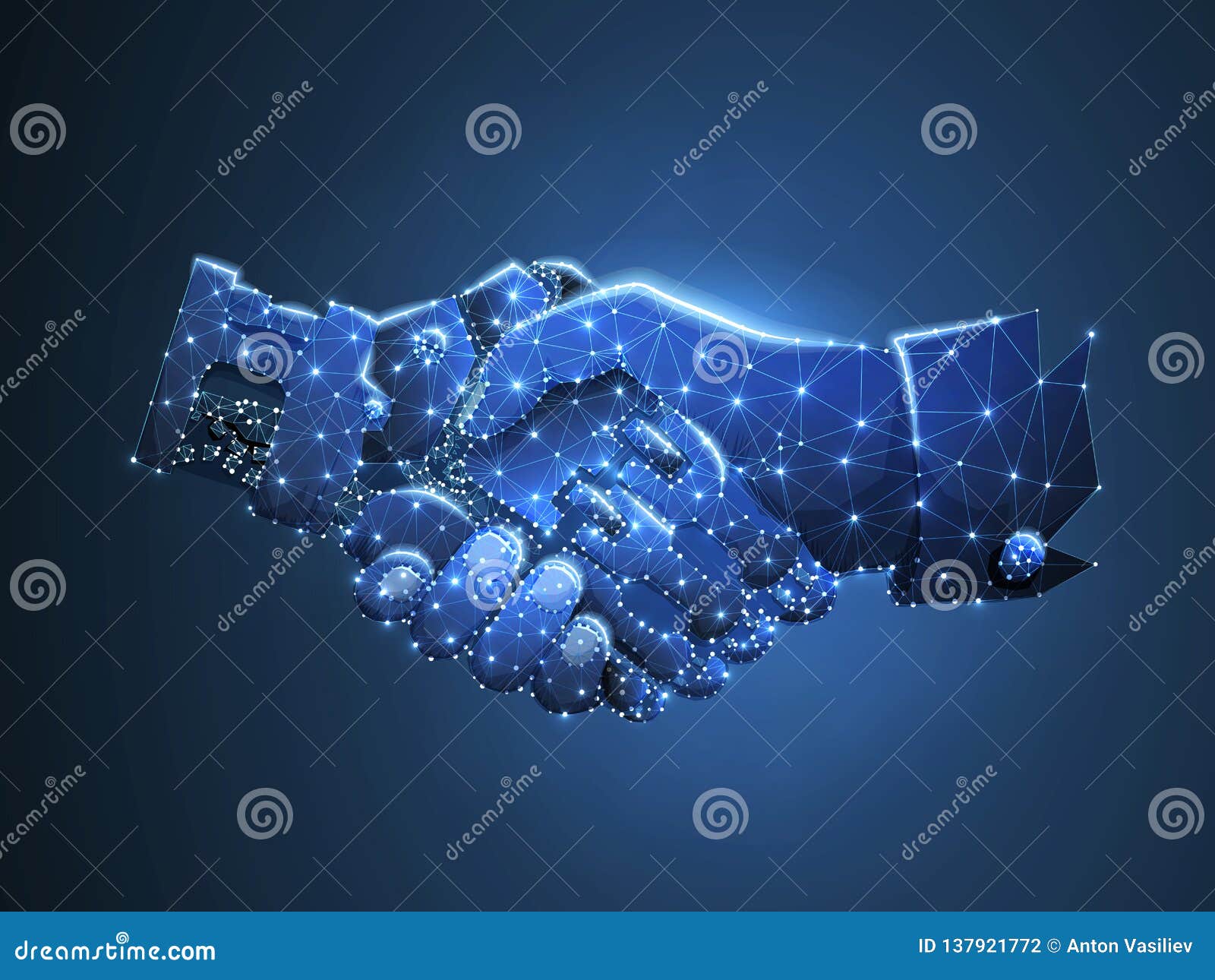 Robot Arm Low Poly Manipulator. Part Construct Assembly Triangle Shape ...