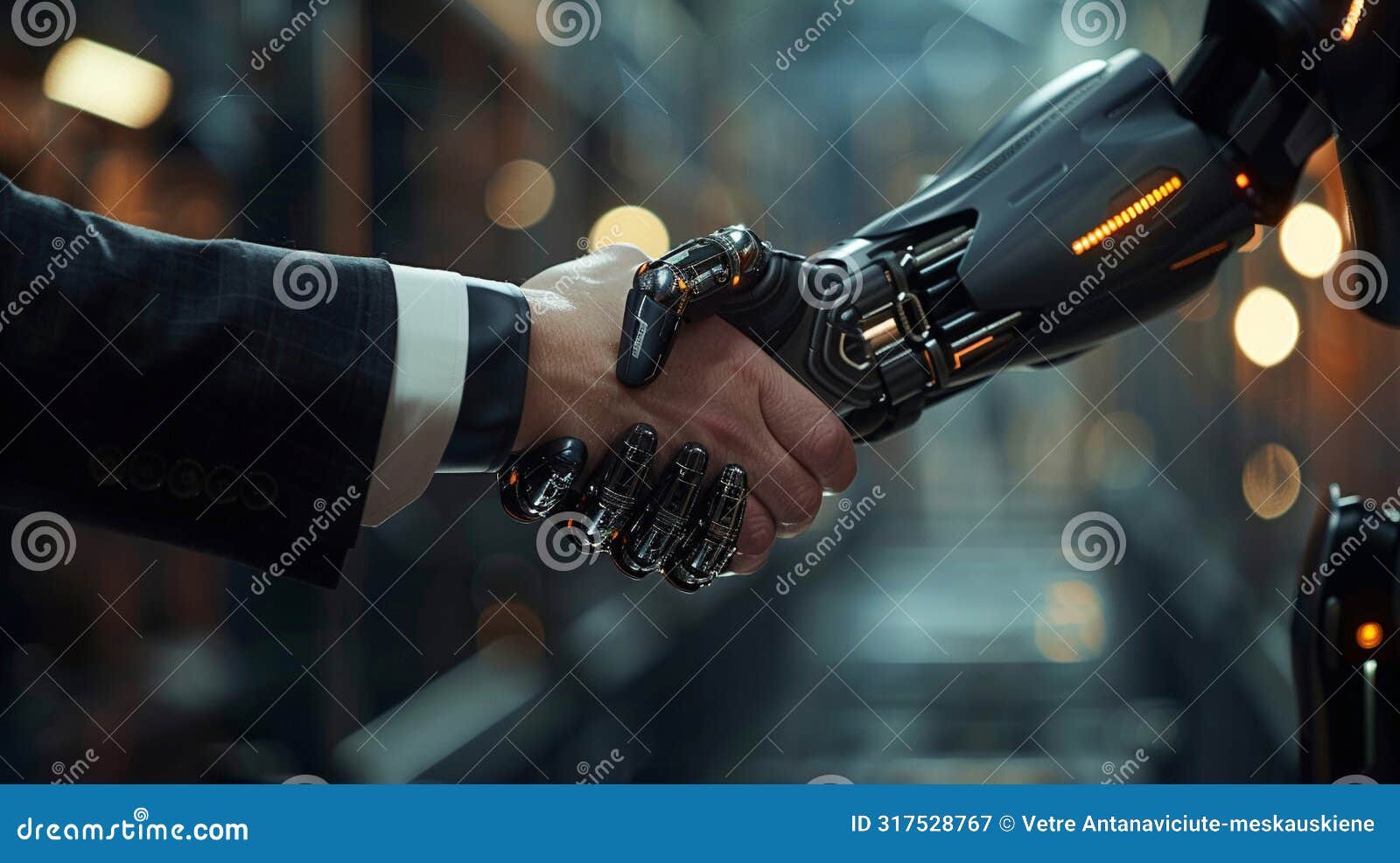 Human and Robot Handshake stock image. Image of manual - 317528767